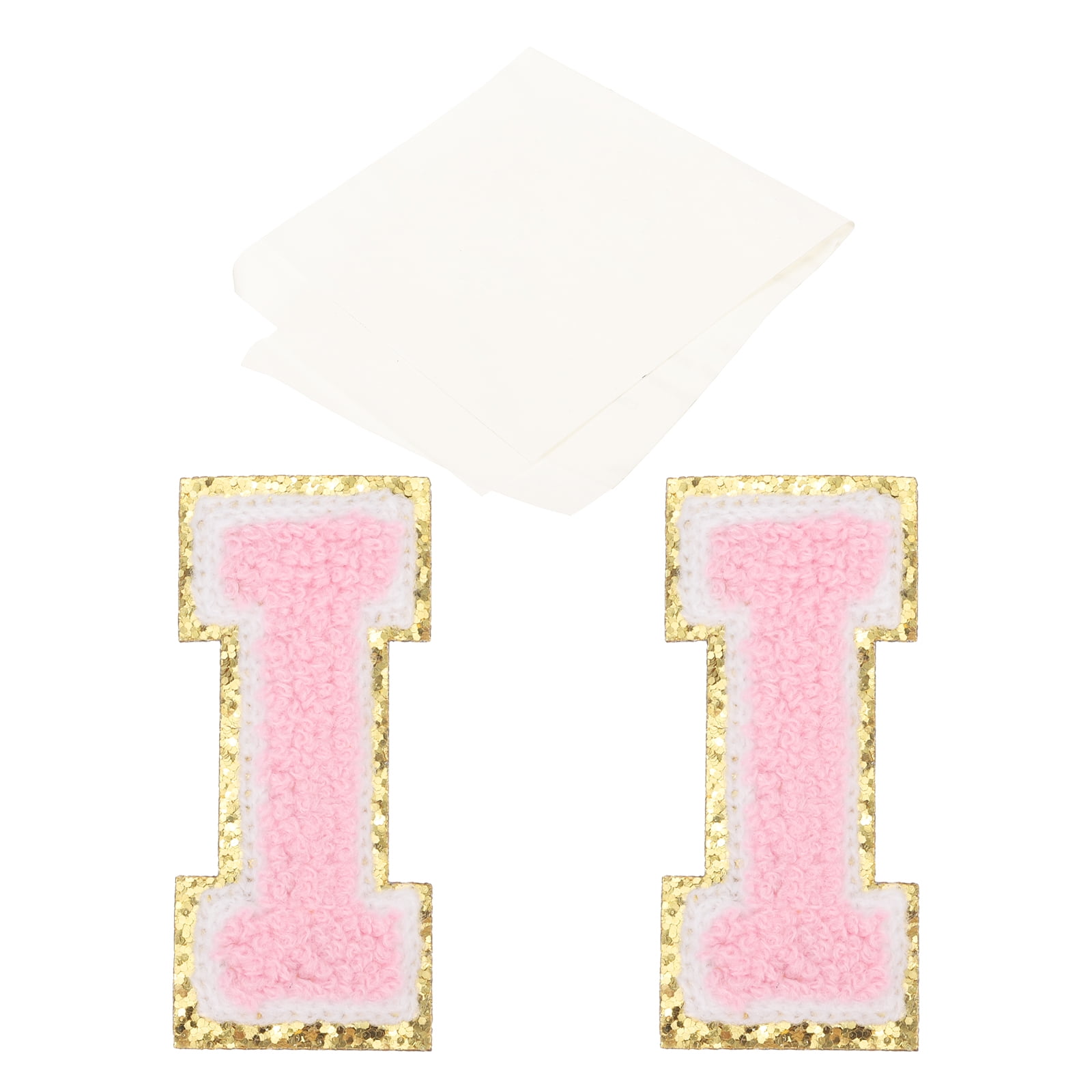 Uxcell Iron on Letter Patches Chenille Glitters Letter Patches with ...