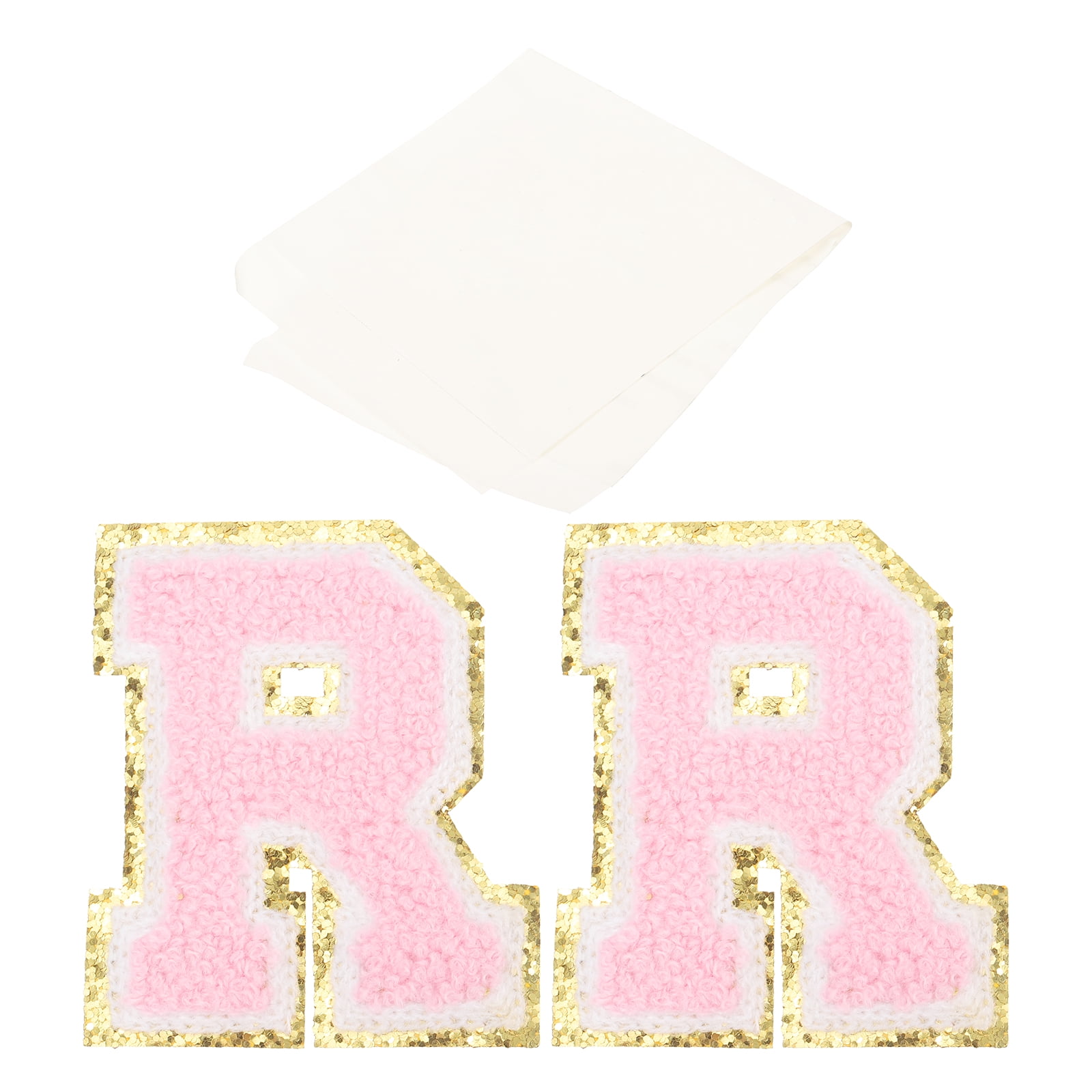 Uxcell Iron on Letter Patches Chenille Glitters Letter Patches with ...
