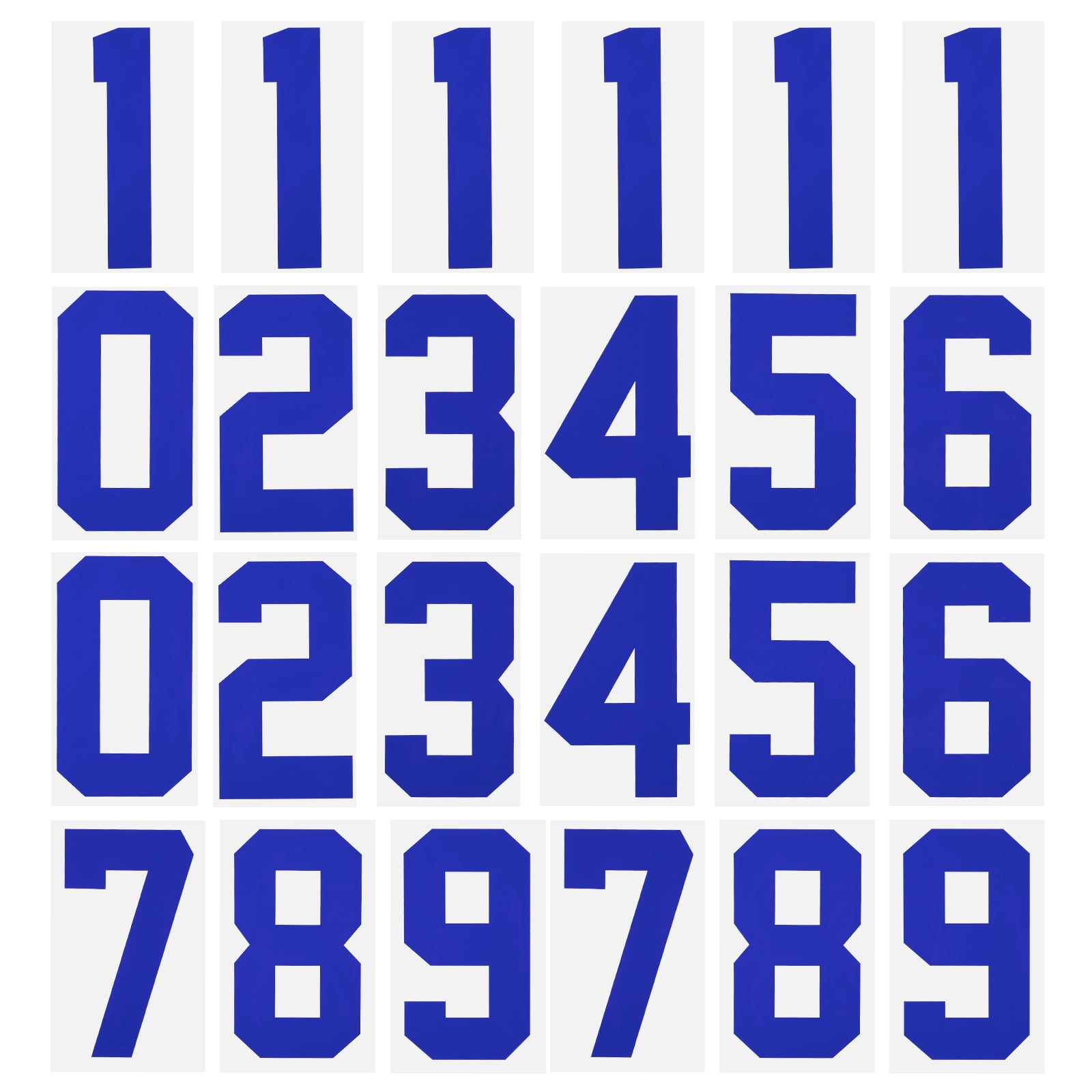 Uxcell Blue Iron-on Vinyl Press Number 0-9 Patches for Clothing and ...