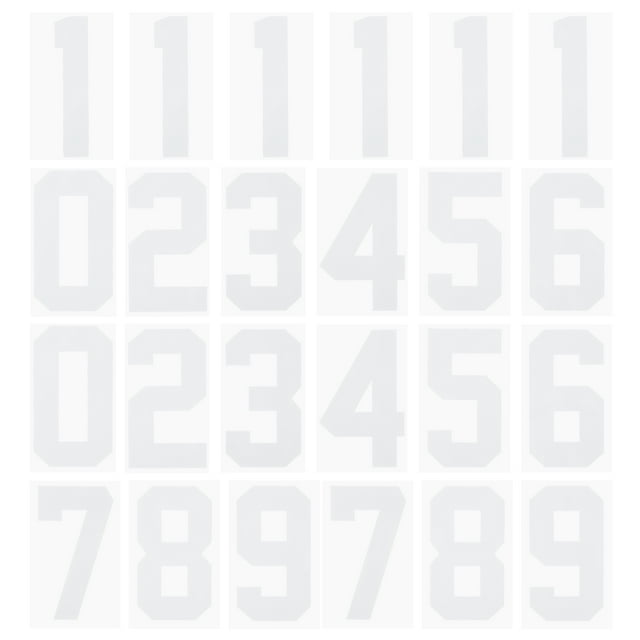 Uxcell Iron on Numbers 0 to 9 Heat Transfer 8" White Single Number 24 ...