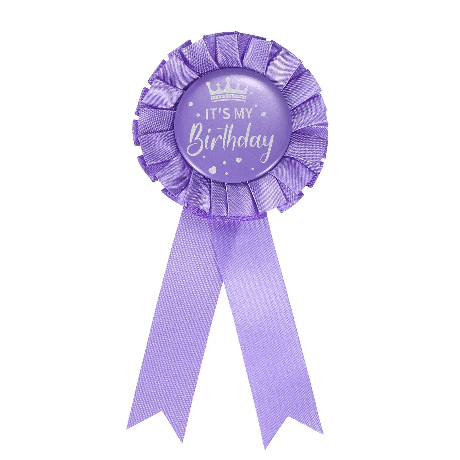 Uxcell It's My Birthday Ribbon Birthday Badge Pin Tinplate Brooch Pin ...