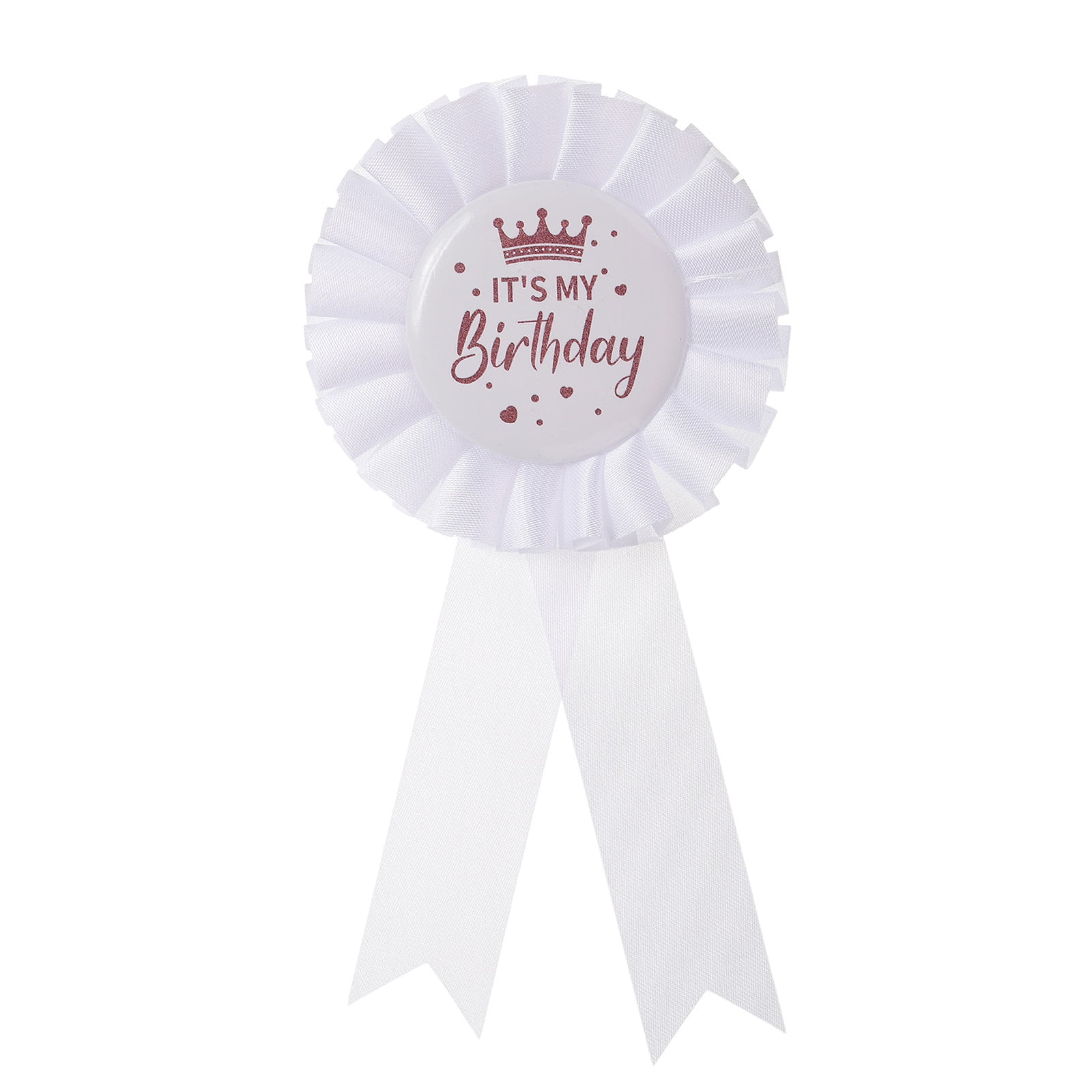 Uxcell It's My Birthday Ribbon Birthday Badge Pin Tinplate Brooch Pin ...