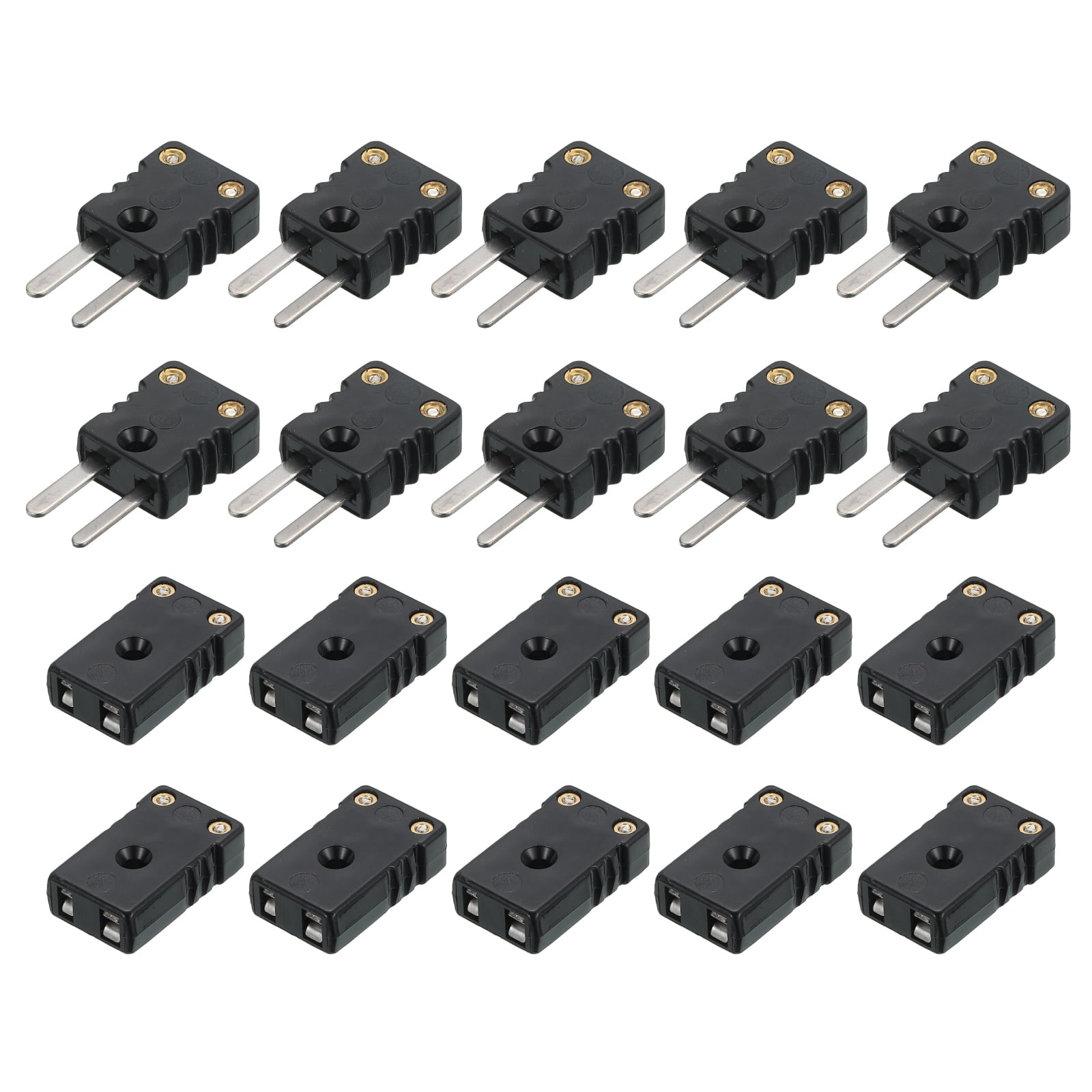 Uxcell J Type Thermocouple Wire Connectors Female Male Plug Adapter ...