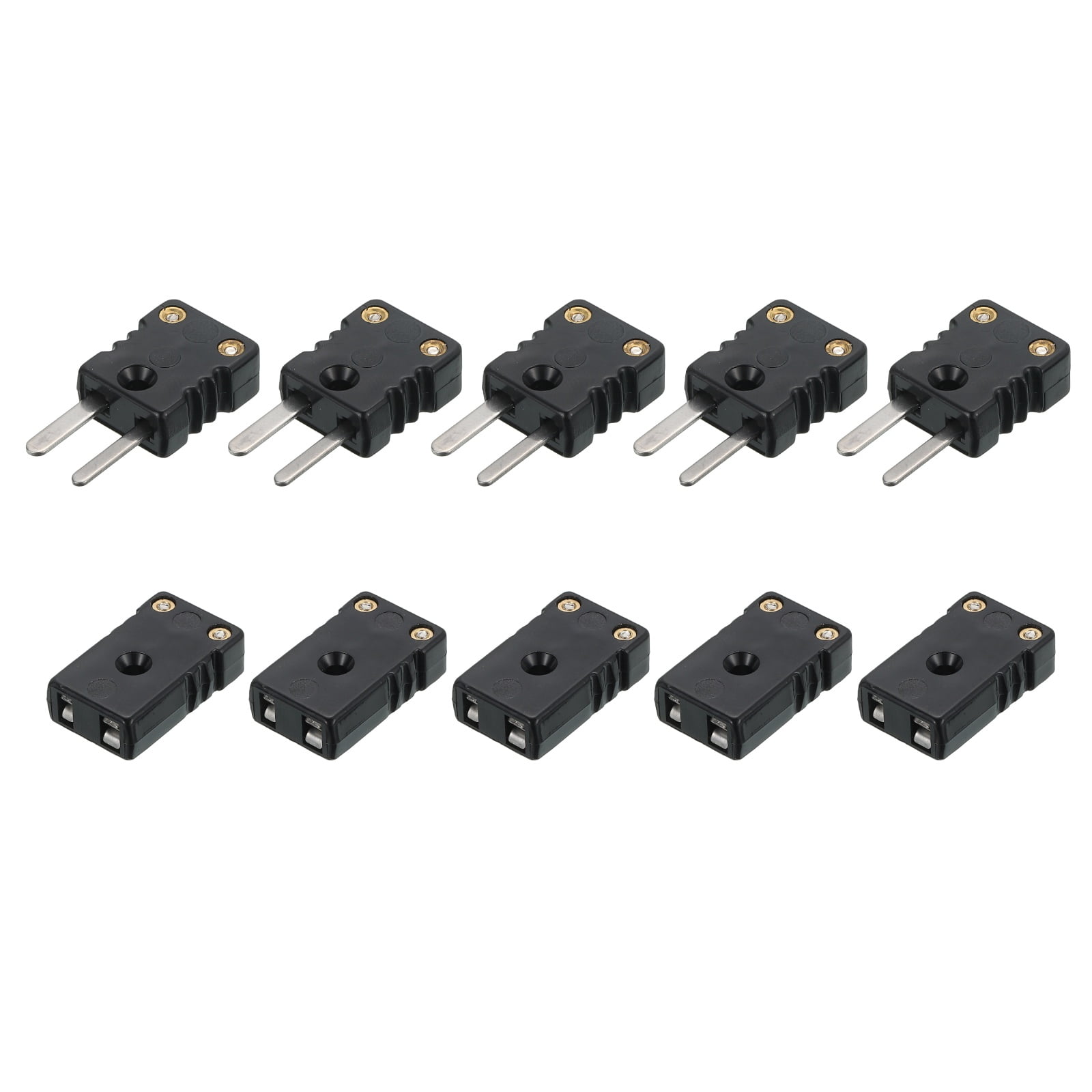 Uxcell J Type Thermocouple Wire Connectors Female Male Plug Adapter ...