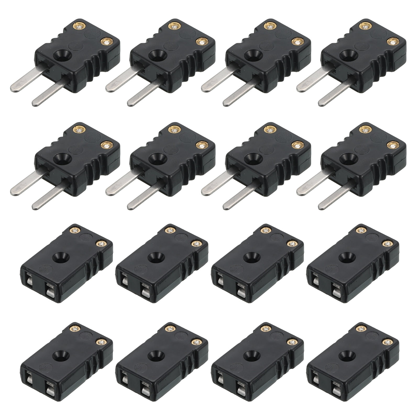 Uxcell J Type Thermocouple Wire Connectors Female Male Plug Adapter ...