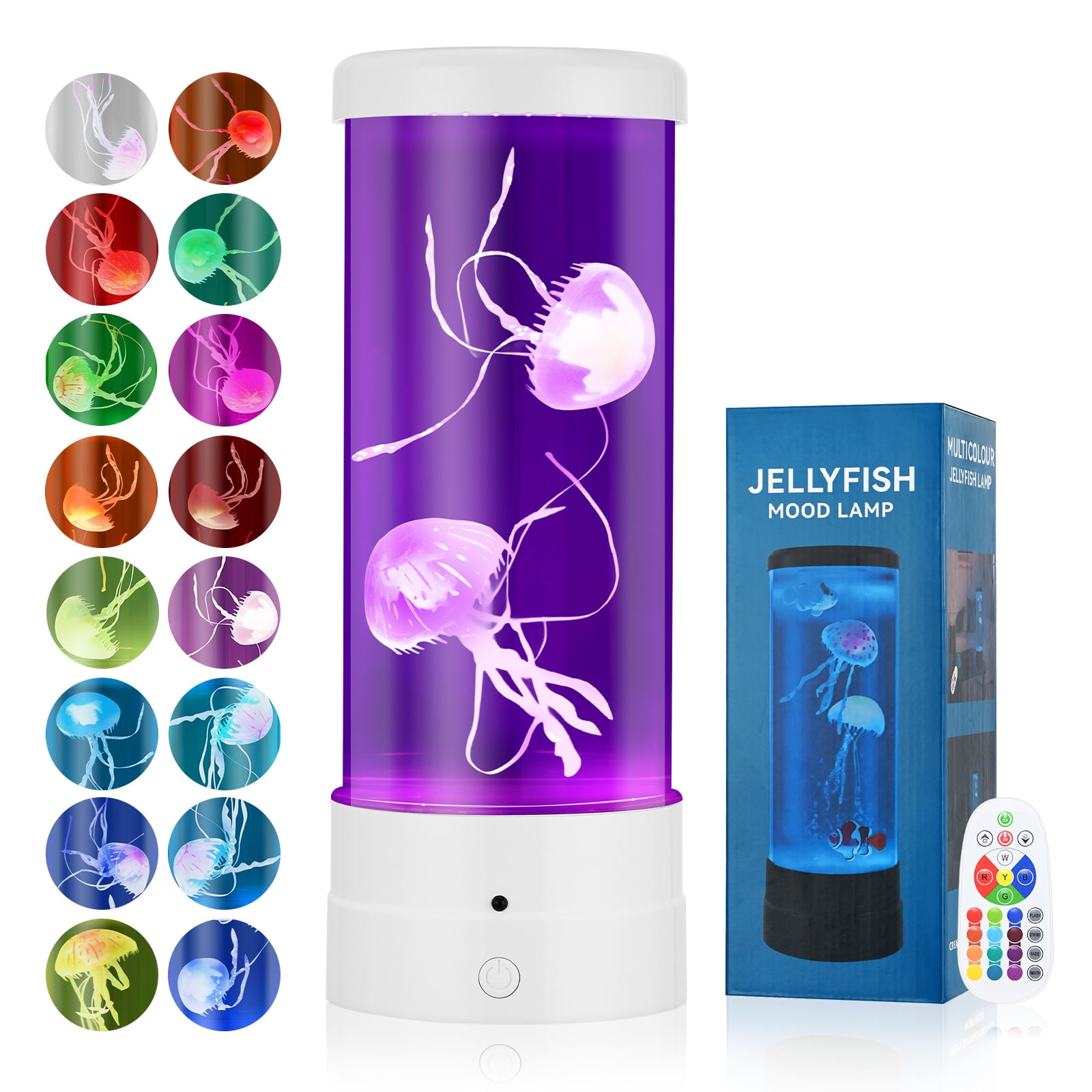 Jellyfish Lamp with 17 Light Effects 4 Modes Electric Jellyfish Tank ...