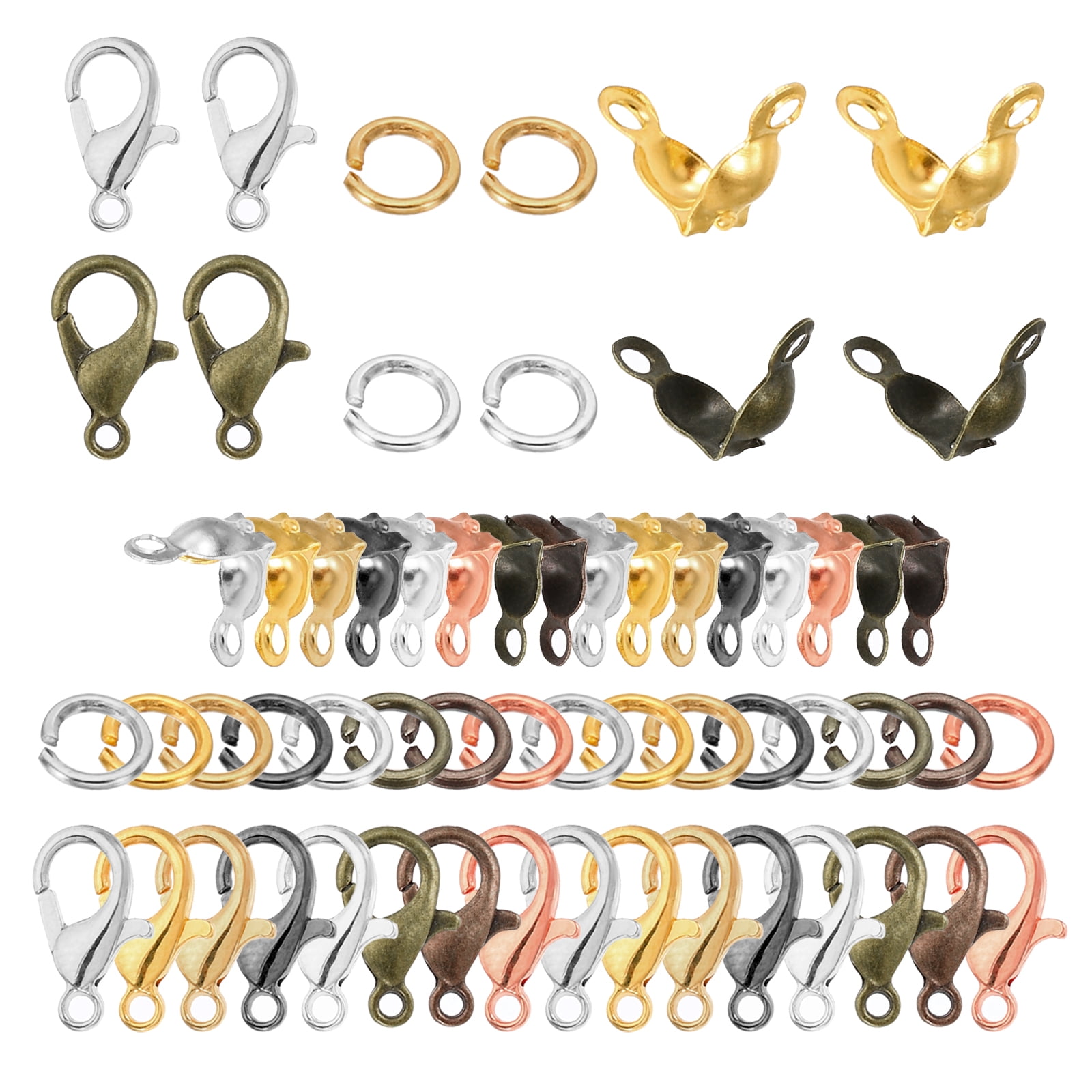 Uxcell Jewelry Making Accessories Set, 100 Pcs Lobster Clasp 200 Pcs ...