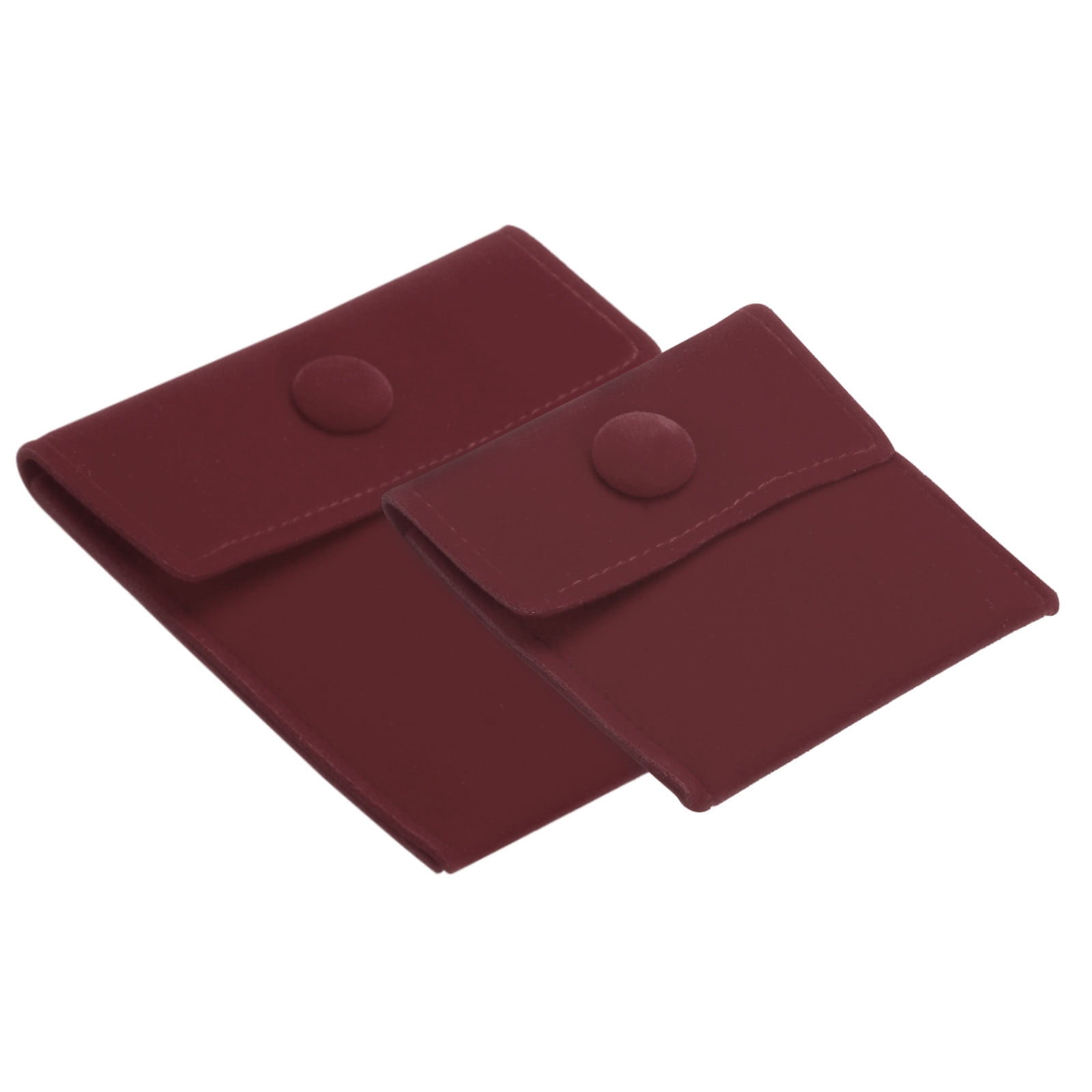 Uxcell Jewelry Pouches, 2Pcs Soft Velvet with Snap Button for Necklace ...