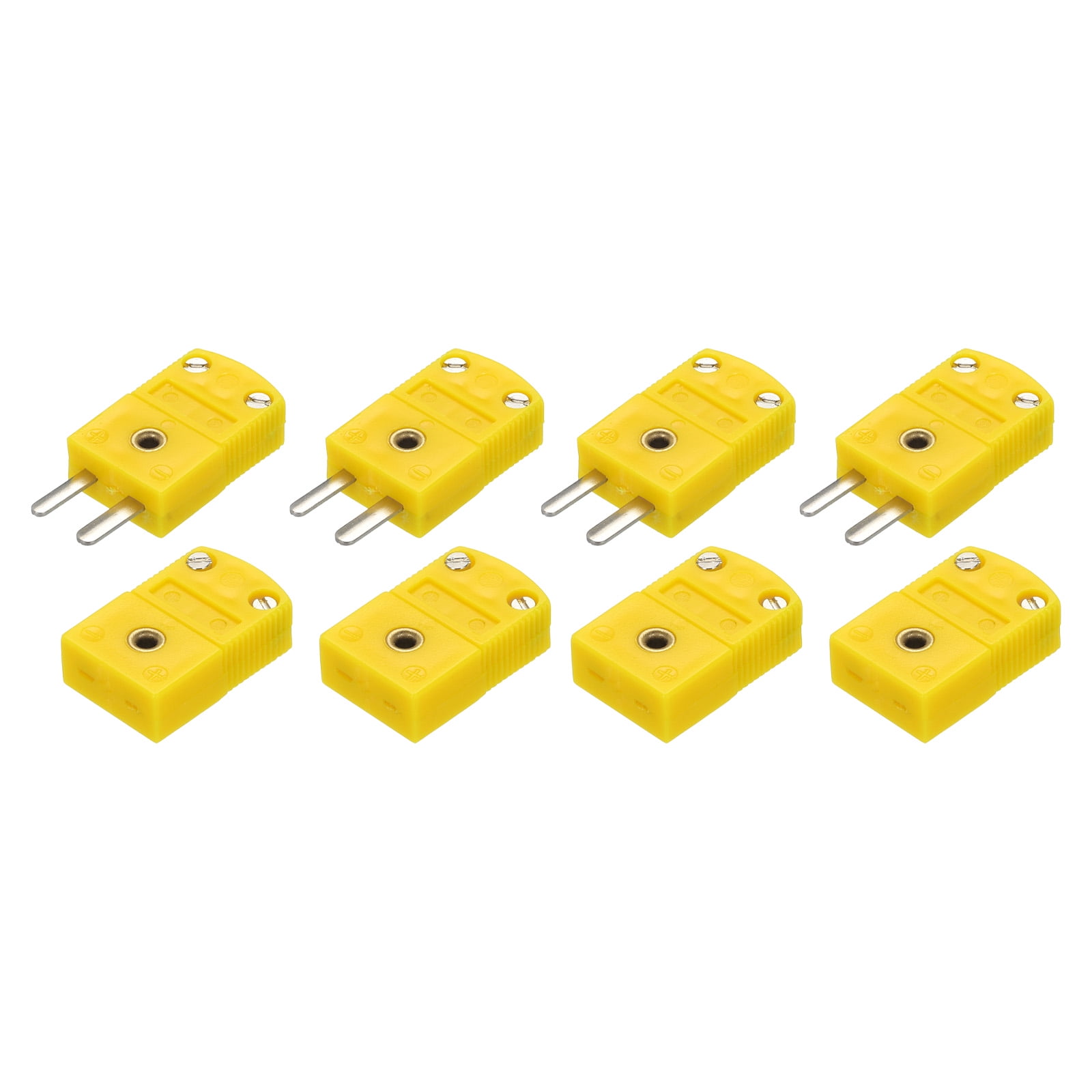 Uxcell K Type Thermocouple Wire Connectors Female Male Plug Adapter ...