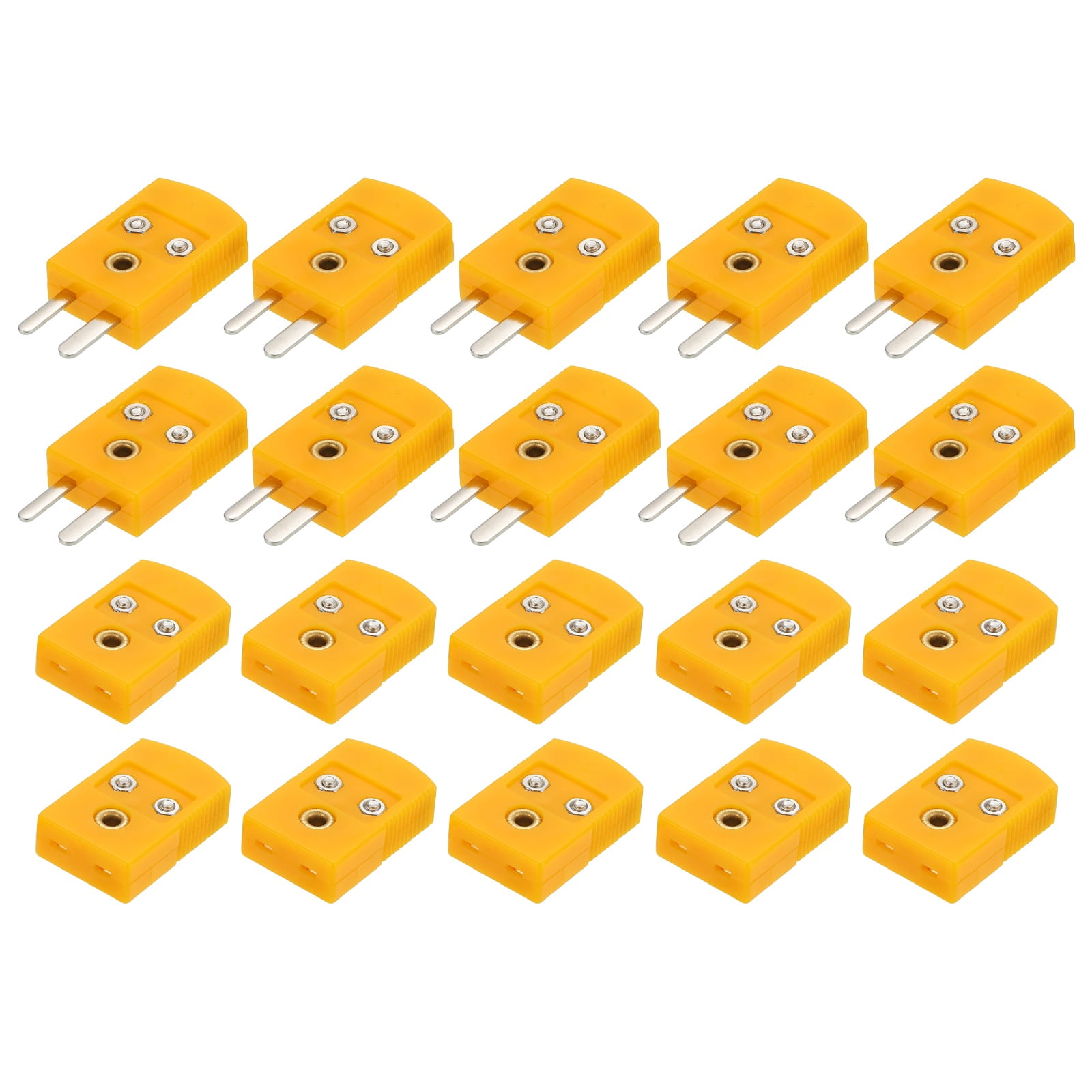Uxcell K Type Thermocouple Wire Connectors Male Female Plug Adapter ...