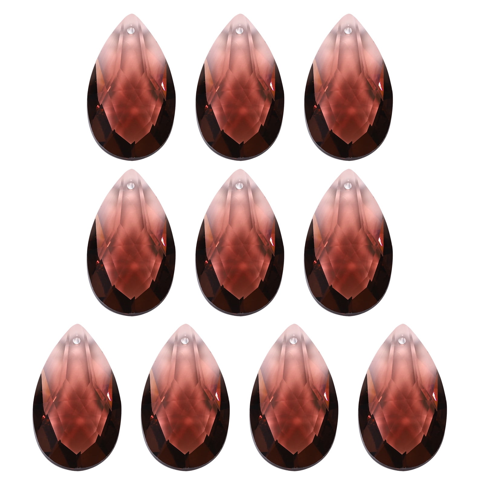Uxcell K9 Crystal Pendants Teardrop Beads, 10 Pack 38mm Chandelier ...