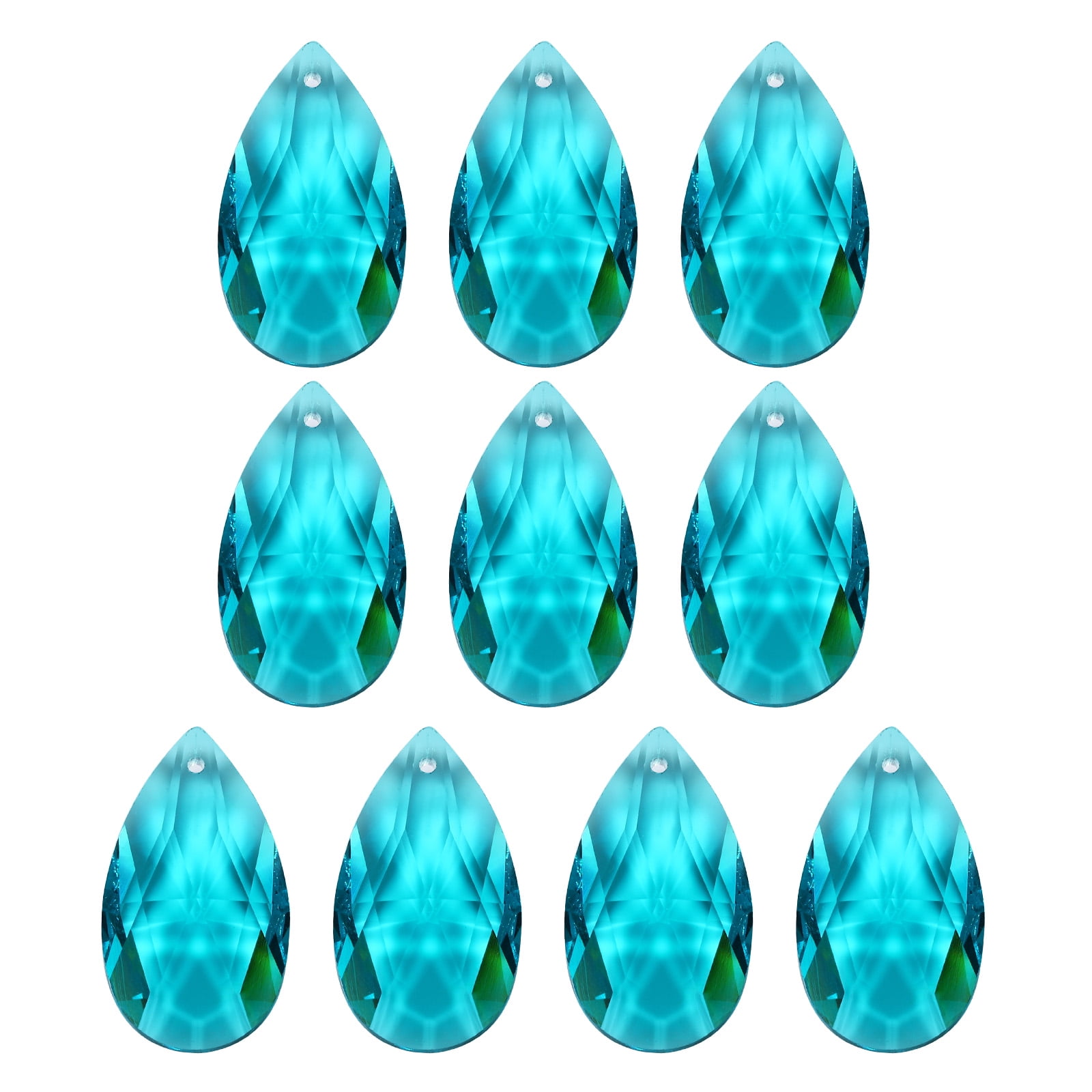 Uxcell K9 Crystal Pendants Teardrop Beads, 10 Pack 38mm Chandelier ...