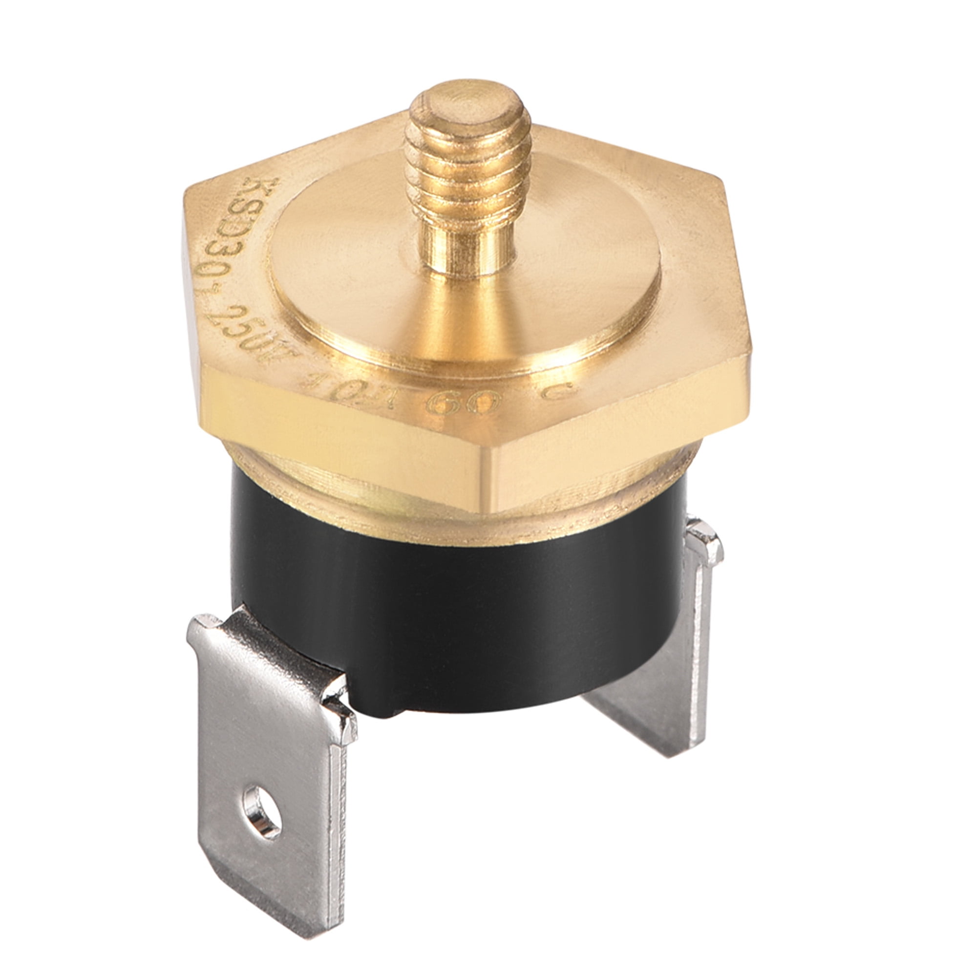 Uxcell KSD301 Thermostat 60°C N.C 10A Temperature Control Switch Copper ...
