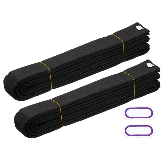 Uxcell Karate Belt, Martial Arts Ranking Belts with Name Tag Solid ...