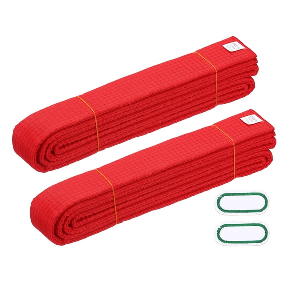Uxcell Karate Belt, Martial Arts Ranking Belts with Name Tag Solid ...