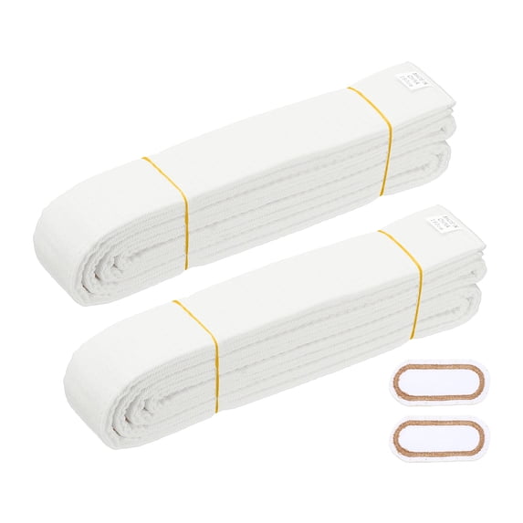 Uxcell Karate Belt, Martial Arts Ranking Belts with Name Tag Solid ...