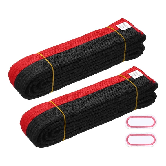 Uxcell Karate Belt, Martial Arts Ranking Belts with Name Tag Solid ...