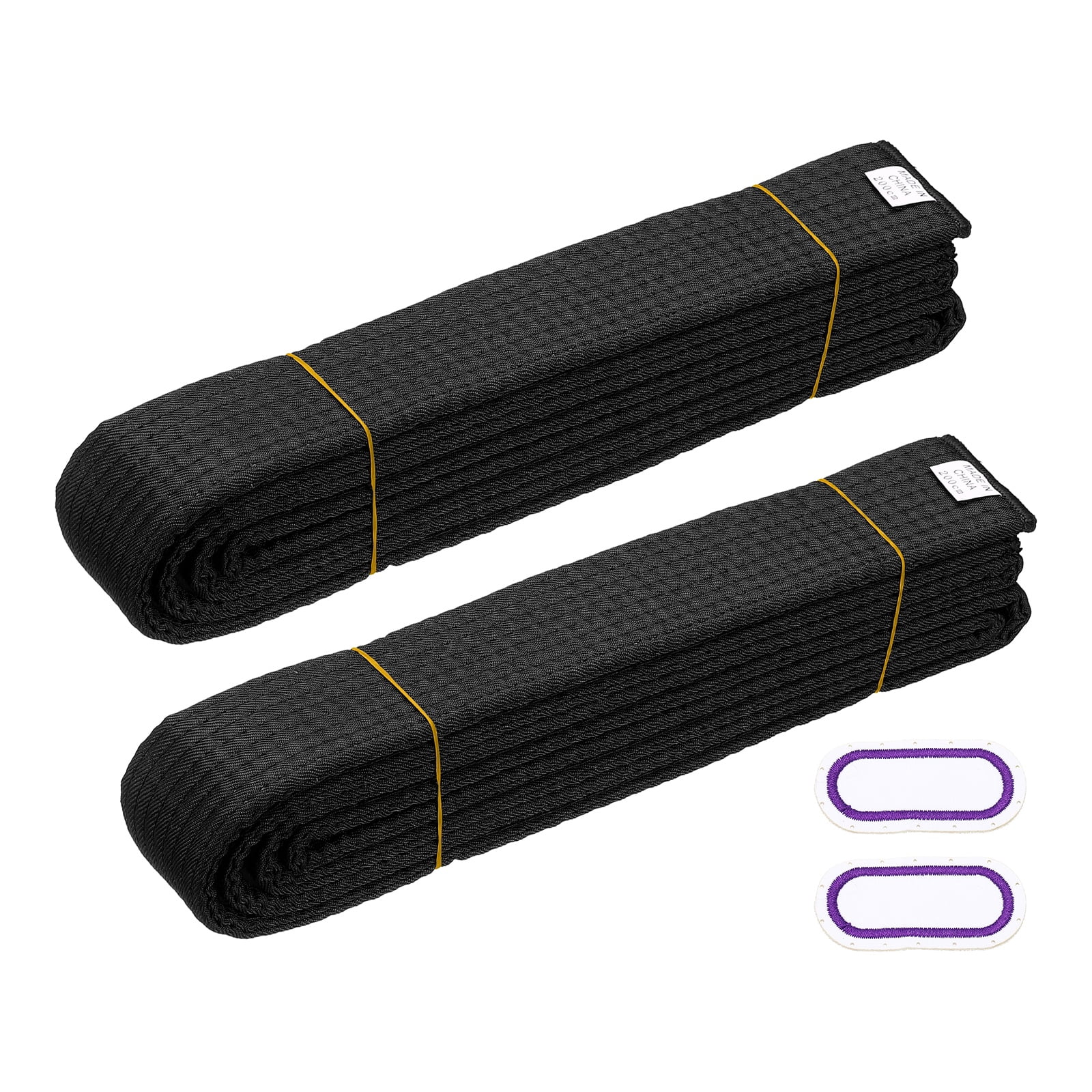 Uxcell Karate Belt, Martial Arts Ranking Belts with Name Tag Solid ...