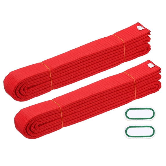 Uxcell Karate Belt, Martial Arts Ranking Belts with Name Tag Solid ...