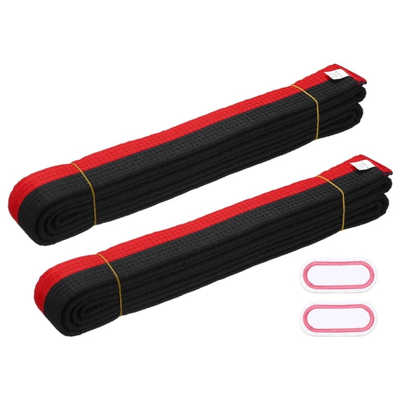 Uxcell Karate Belt, Martial Arts Ranking Belts with Name Tag Solid ...