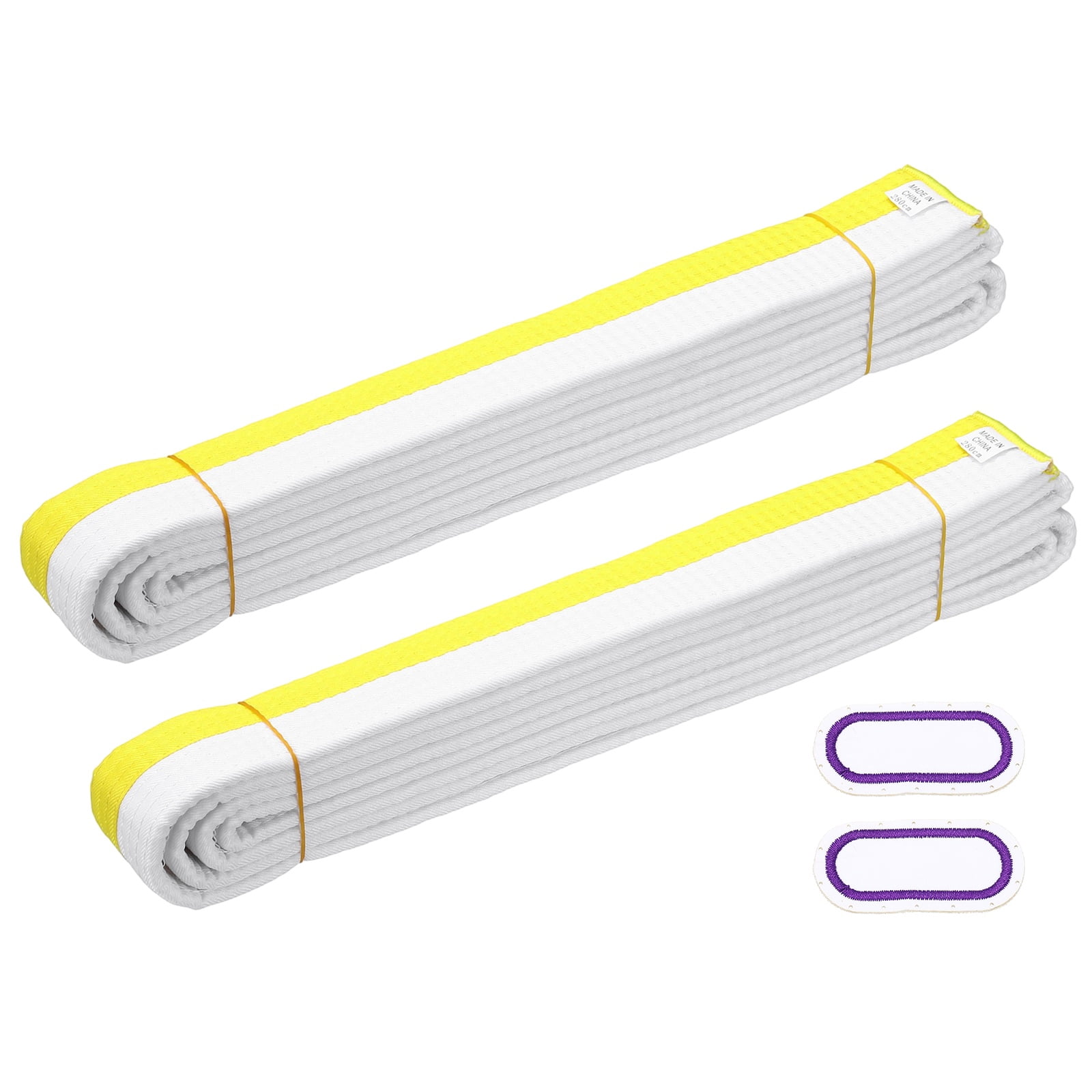 Uxcell Karate Belt, Martial Arts Ranking Belts with Name Tag Solid ...