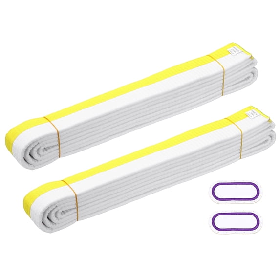 Uxcell Karate Belt, Martial Arts Ranking Belts with Name Tag Solid ...