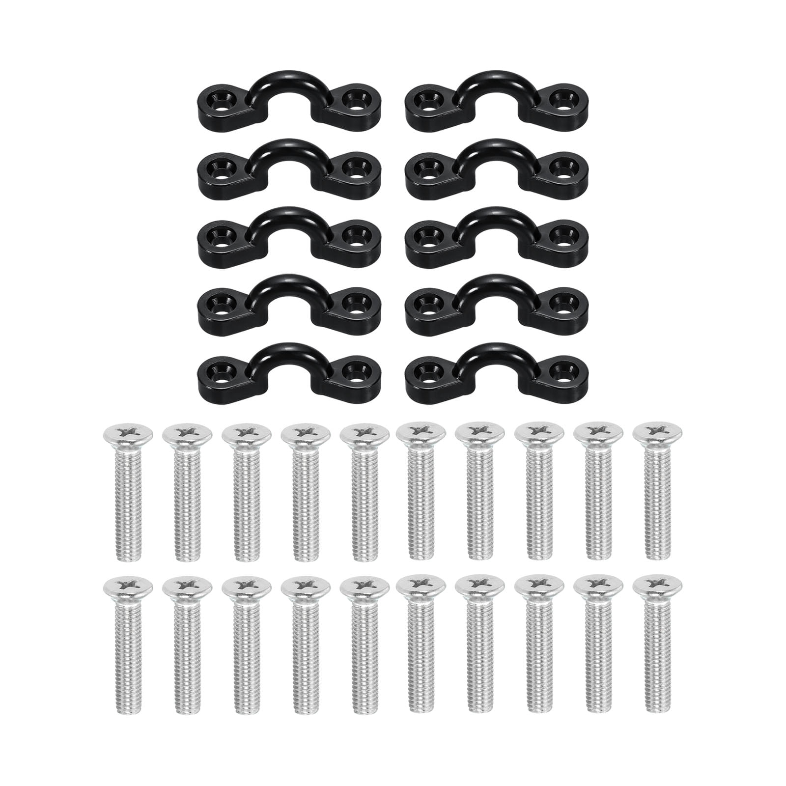 Uxcell Kayak Pad Eye, 10 Pack Nylon Deck Loops with 20 Flat Head Screws ...