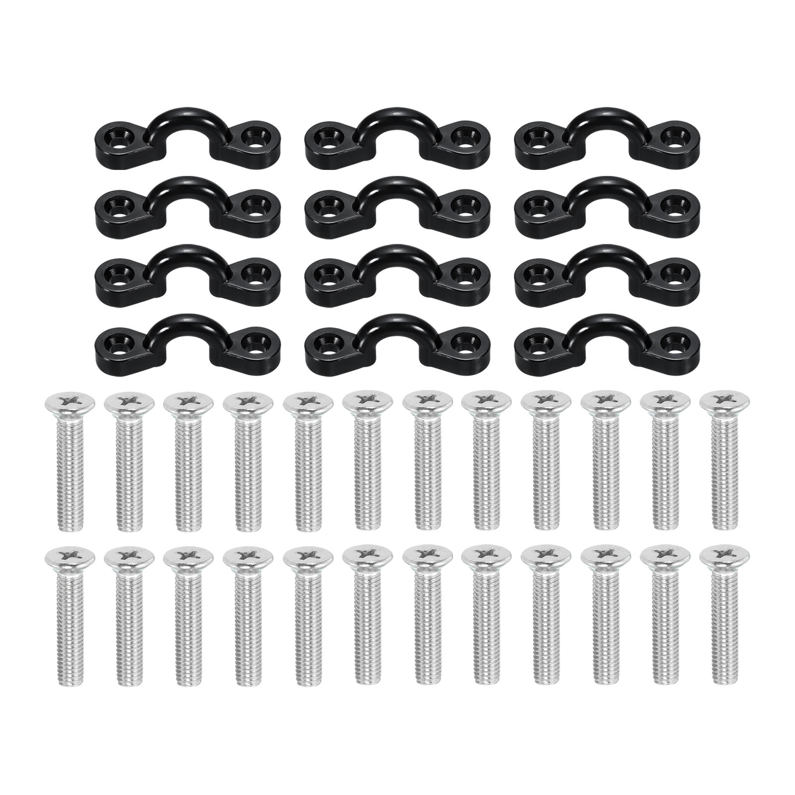 Uxcell Kayak Pad Eye, 12 Pack Nylon Deck Loops with 24 Flat Head Screws ...