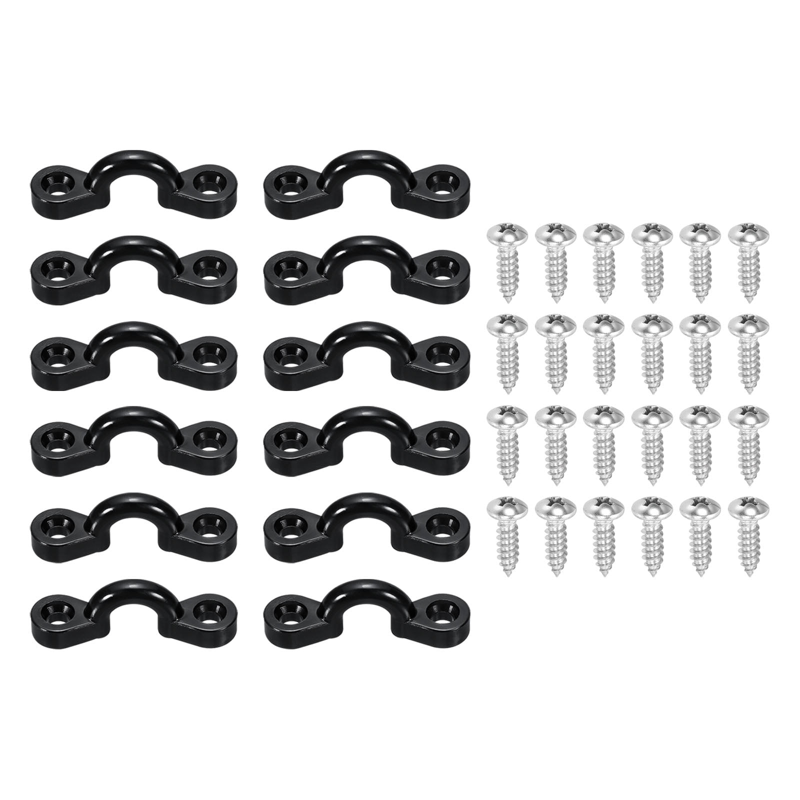 Uxcell Kayak Pad Eye, 12 Pack Nylon Deck Loops with 24 Pan Head Self ...