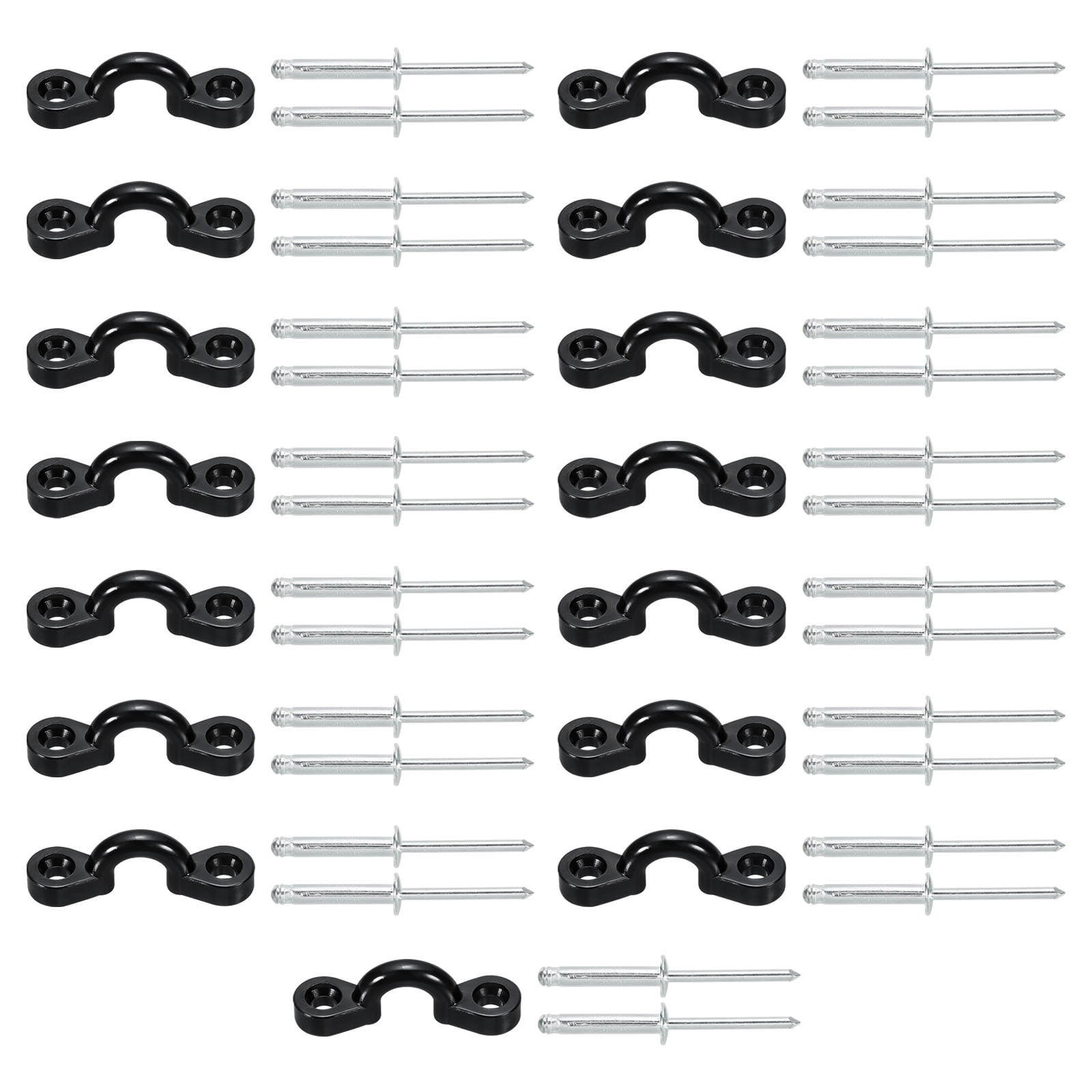 Uxcell Kayak Pad Eye, 15 Pack Nylon Deck Loops with 30 Blind Rivets ...