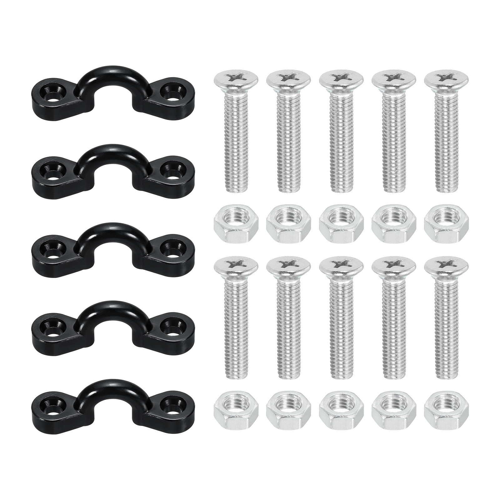 Uxcell Kayak Pad Eye, 5 Pack Nylon Deck Loops with 10 Flat Head Screws ...
