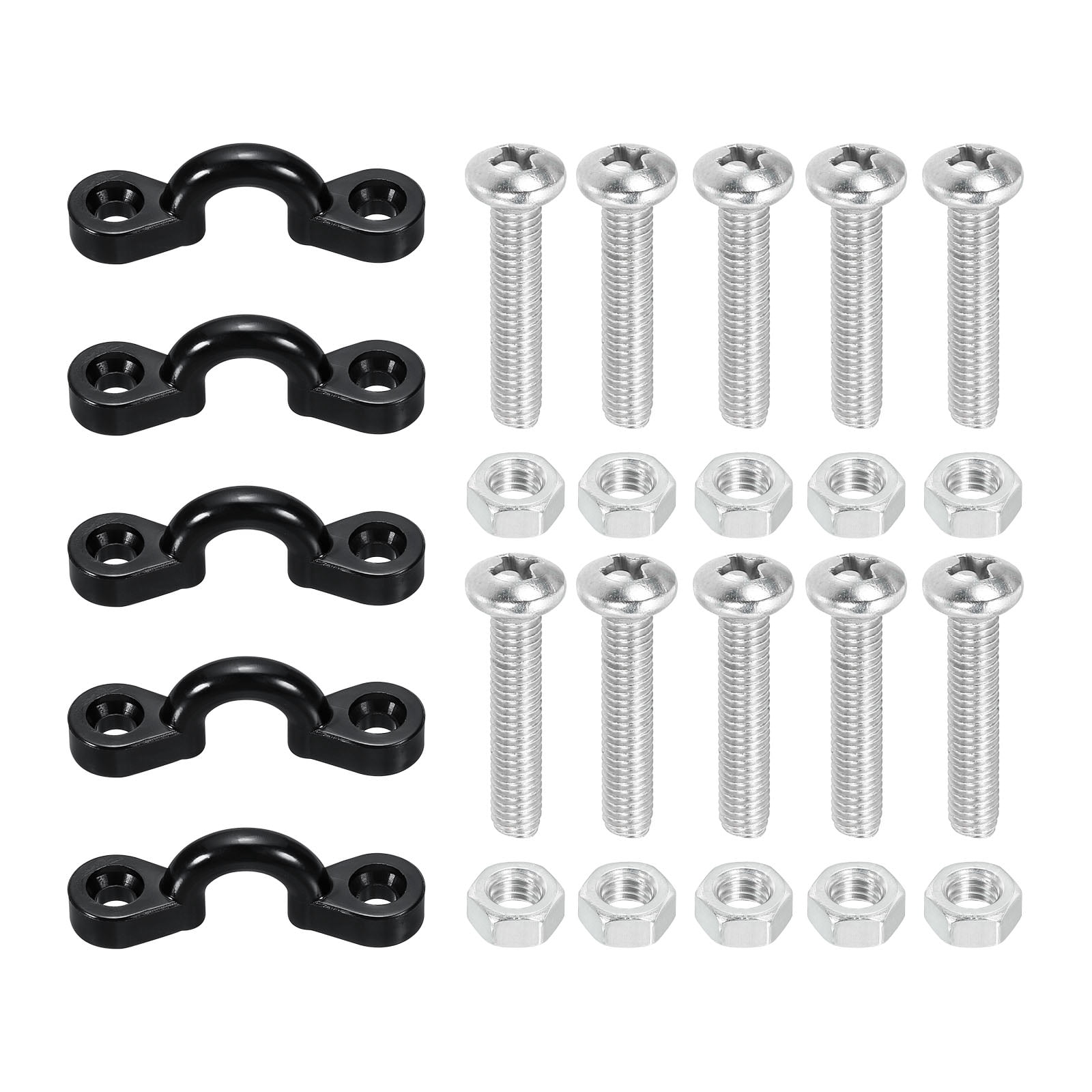 Uxcell Kayak Pad Eye, 5 Pack Nylon Deck Loops with 10 Pan Head Screws ...