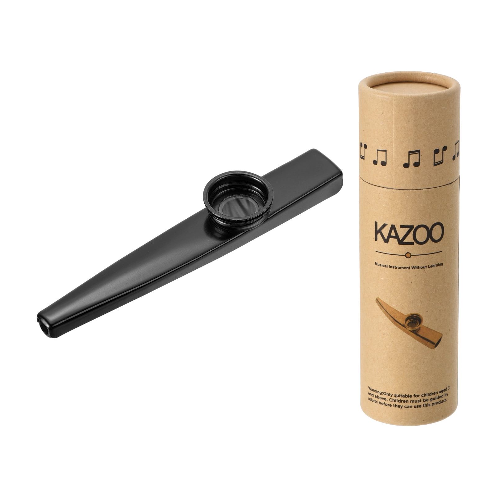 Uxcell Kazoo Musical Instrument Aluminum Alloy Black with Beautiful ...
