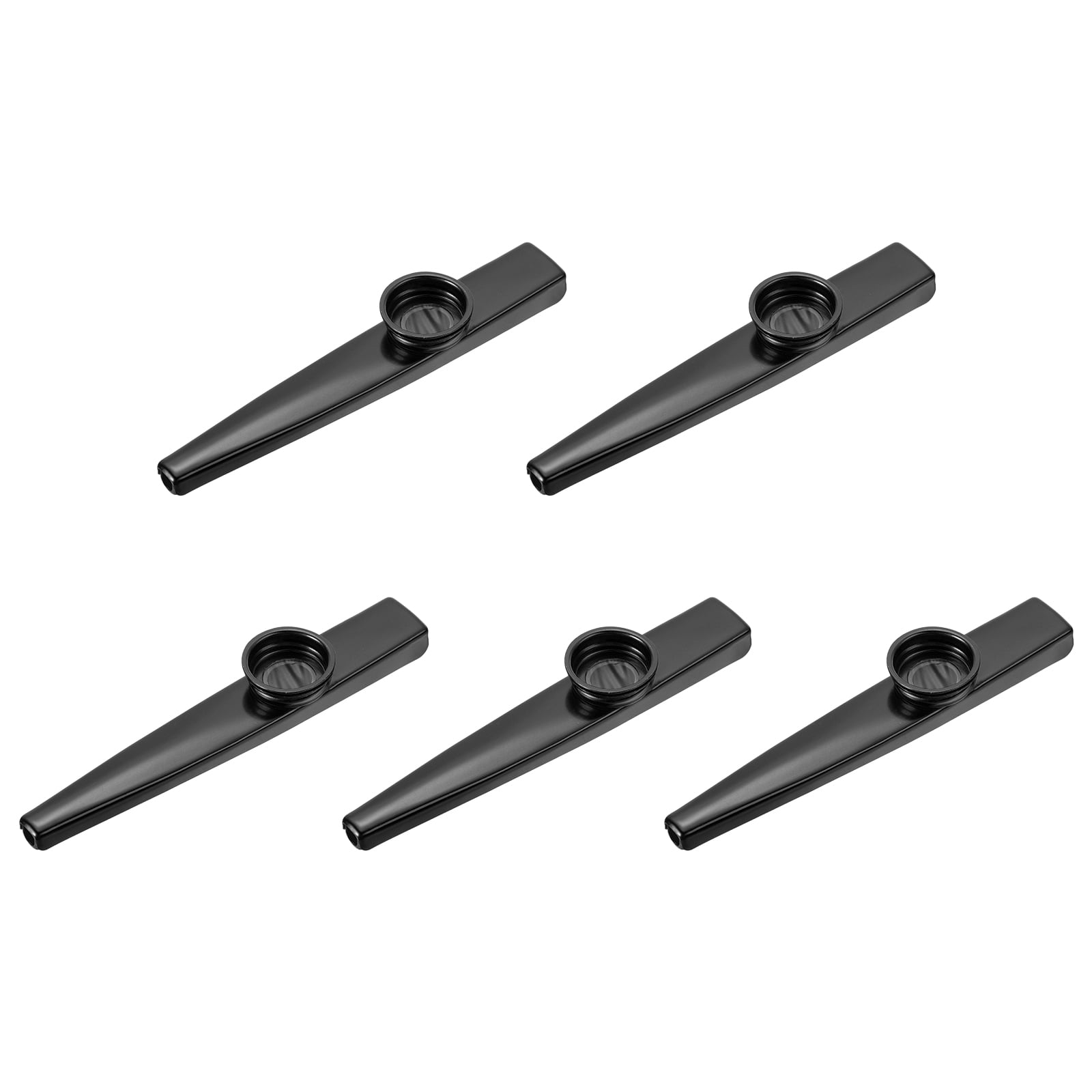 Uxcell Kazoo Musical Instrument Aluminum Alloy Black with Flute ...