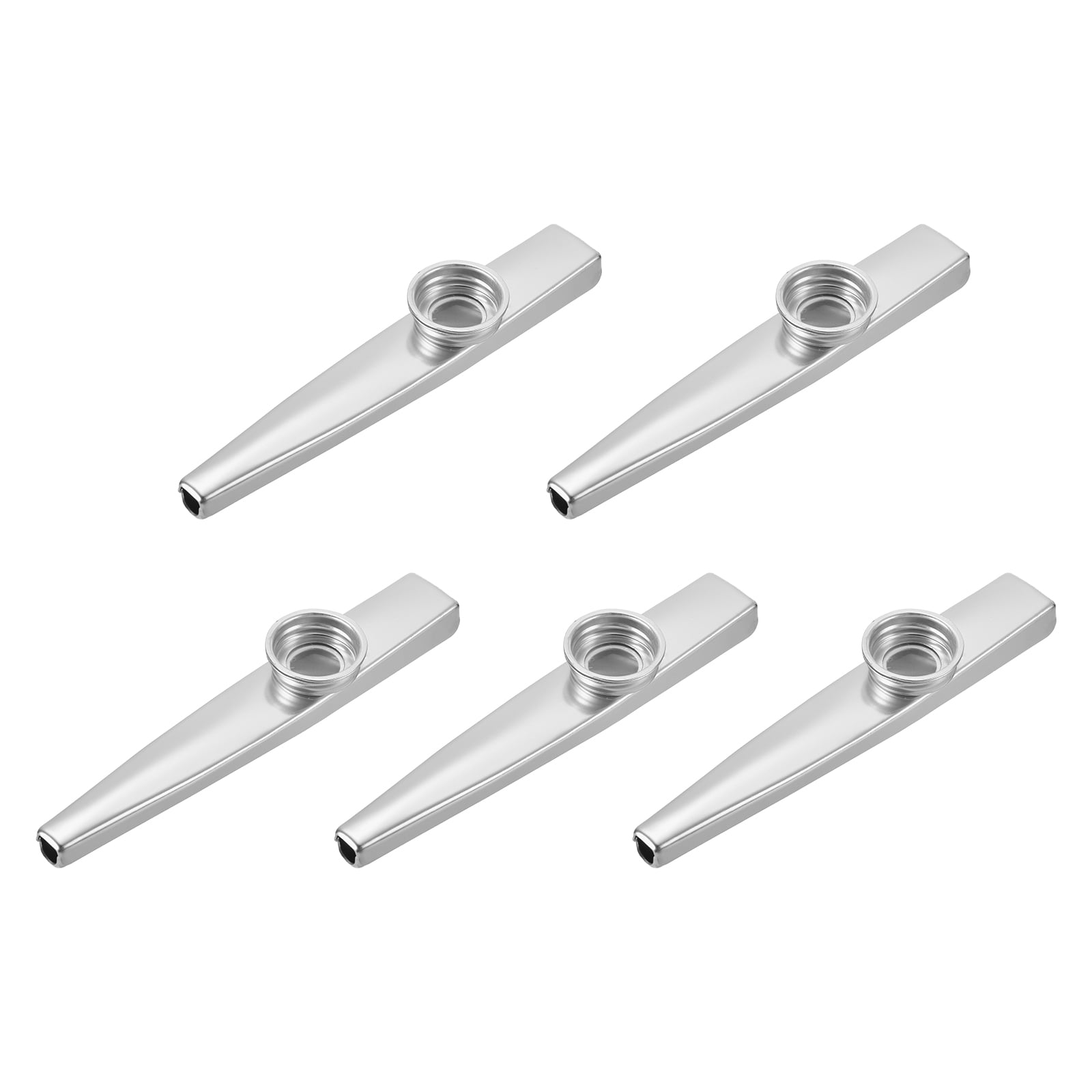 Uxcell Kazoo Musical Instrument Aluminum Alloy Silver with Flute ...
