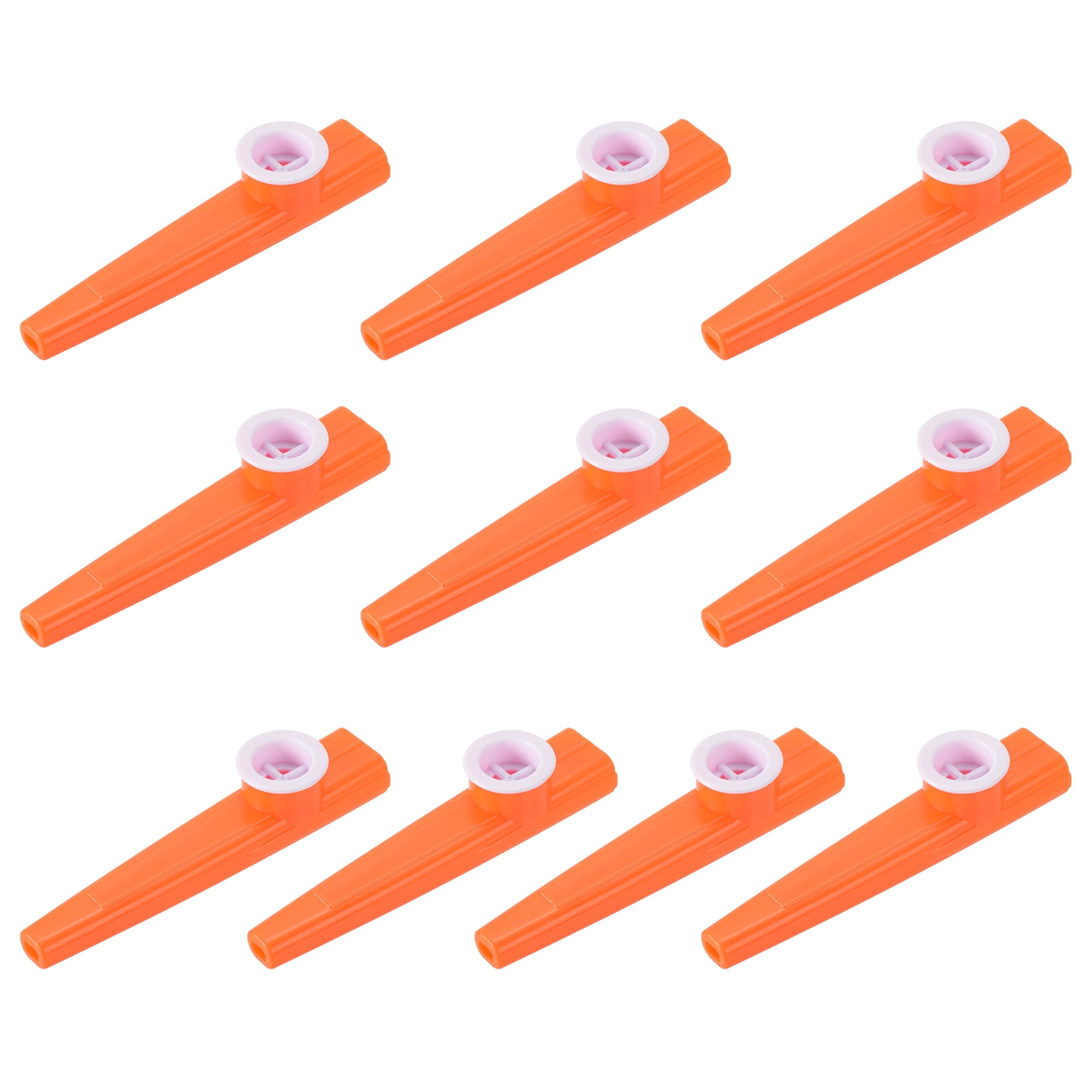 Uxcell Kazoo Musical Instrument Plastic Orange with Flute Diaphragm ...