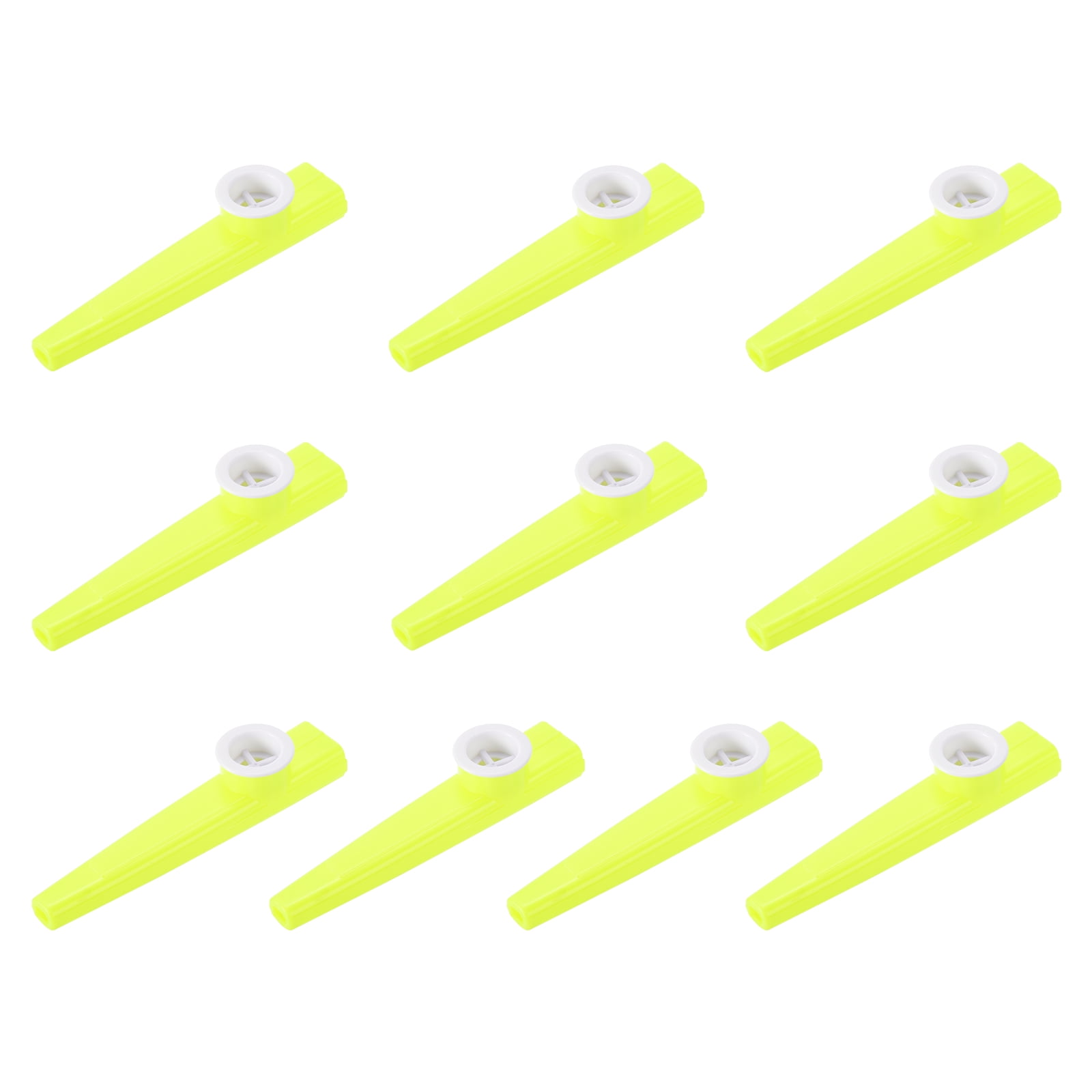Uxcell Kazoo Musical Instrument Plastic Yellow with Flute Diaphragm 10 ...