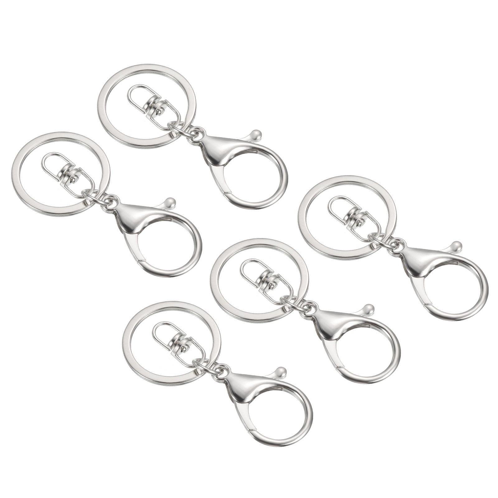 Uxcell Key Chain Ring Lobster Clasp Keyring Trigger Clip Keychain ...