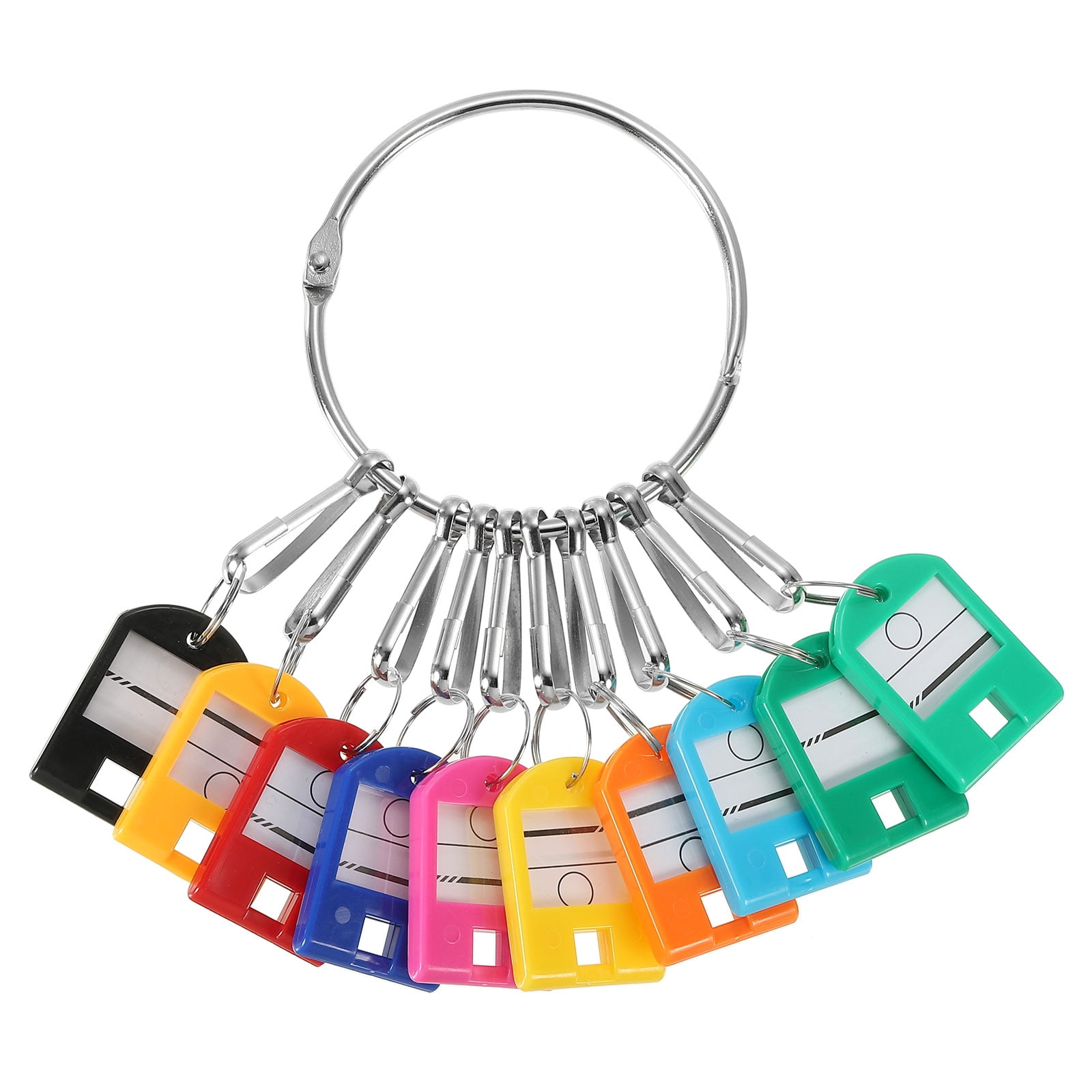 Uxcell Key Organizer with 10 Spring Hooks and Key Label Tags for Office ...
