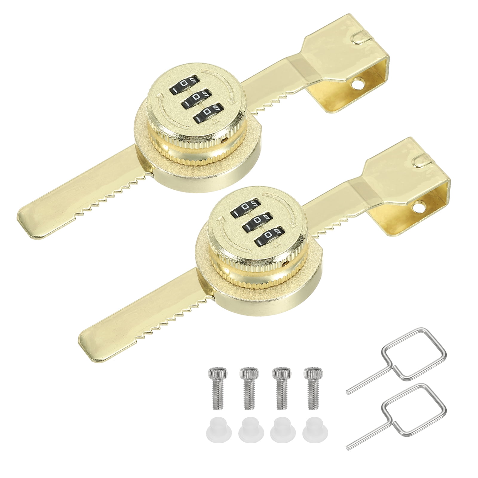 Uxcell Keyless Cabinet Lock, 2Pcs Zinc Alloy 3 Digit Password ...
