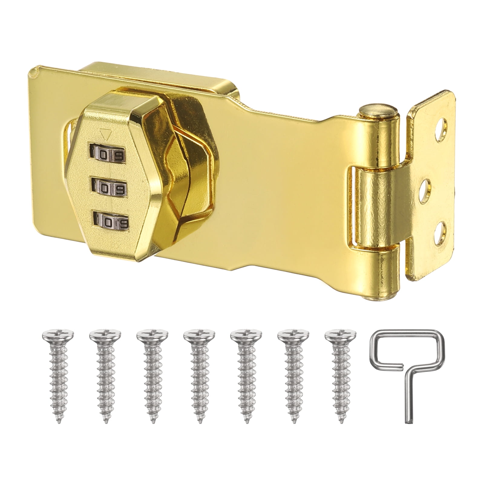 Uxcell Keyless Cabinet Lock with Combination Code (3.5 Inch) - 3-Digit ...