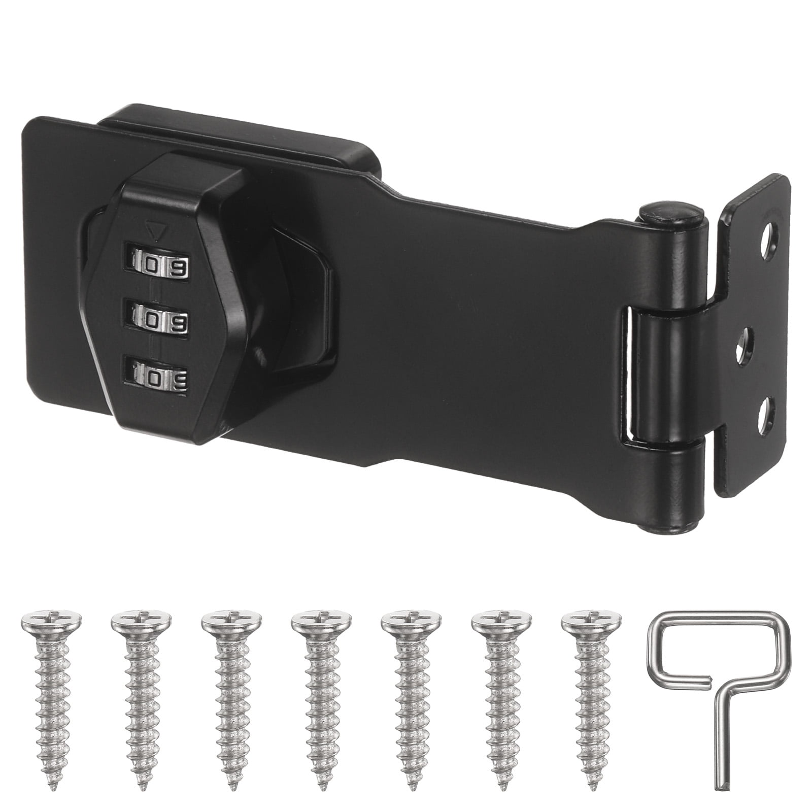 Uxcell Keyless Cabinet Lock with Combination Code (4 Inch) - 3-Digit ...