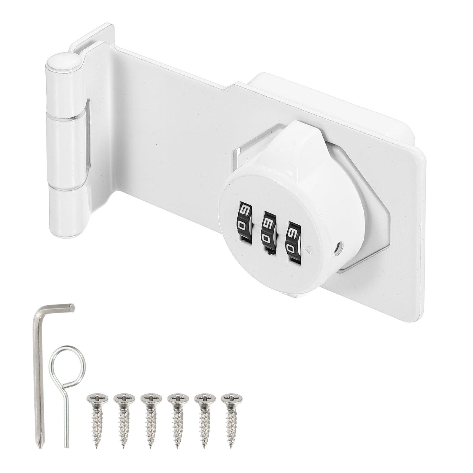 Uxcell Keyless Cabinet Lock with Combination Code - 90 Degree 5 Inch ...
