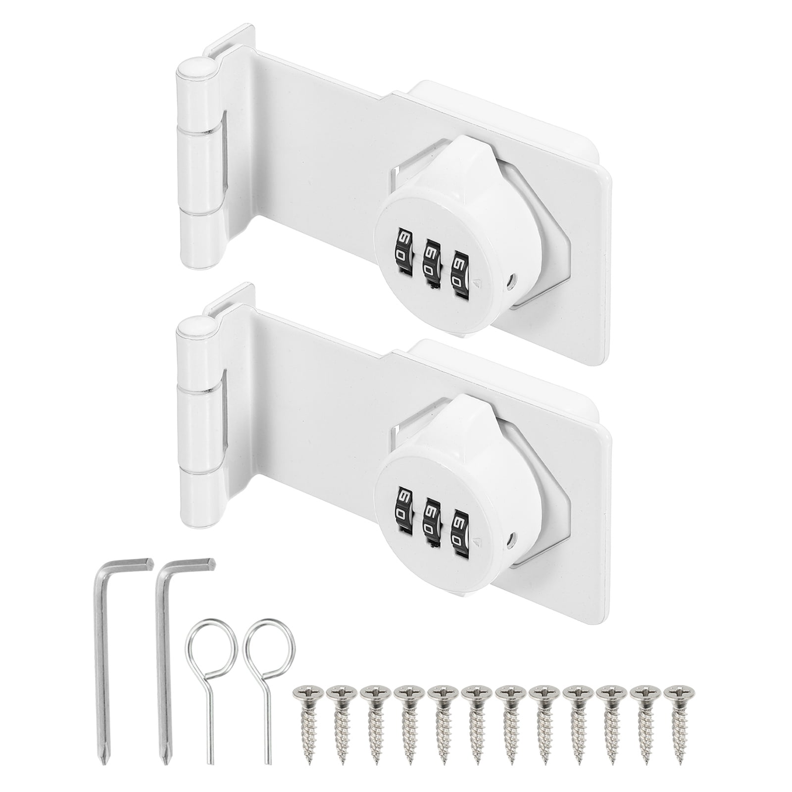 Uxcell Keyless Cabinet Lock with Combination Code - 90 Degree 5 Inch ...