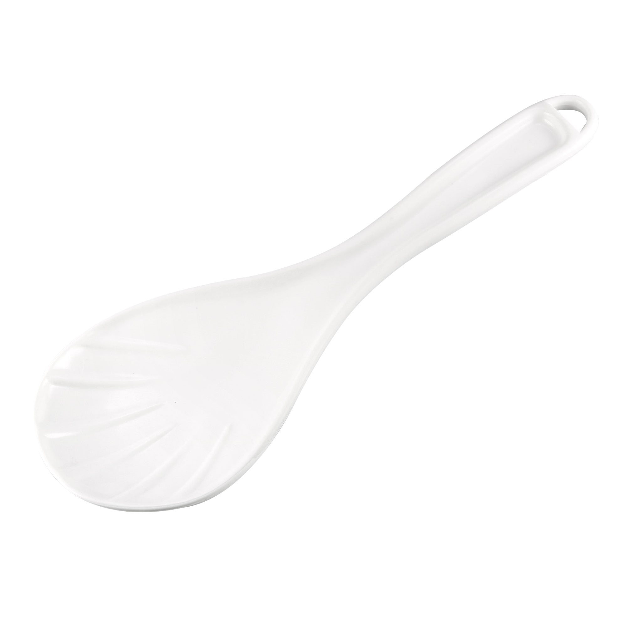 Uxcell Kitchen 20cm Length White Plastic Reusable Scoop Spoon Stripe ...
