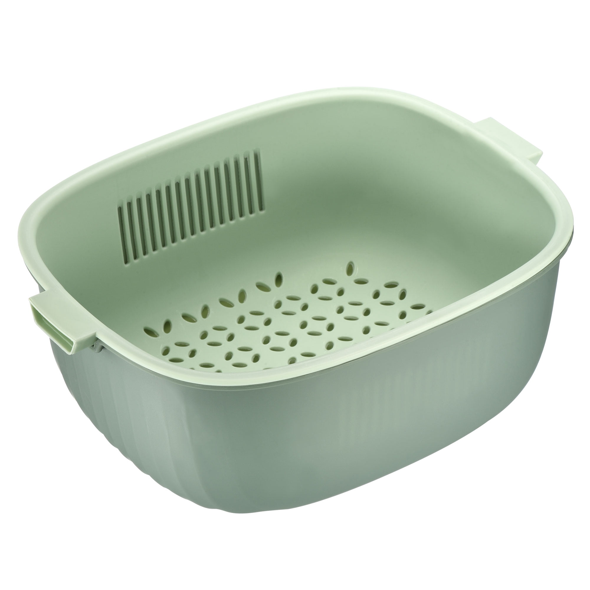Uxcell Kitchen Colander Set with Handle, Plastic Washing Bowl and Food ...