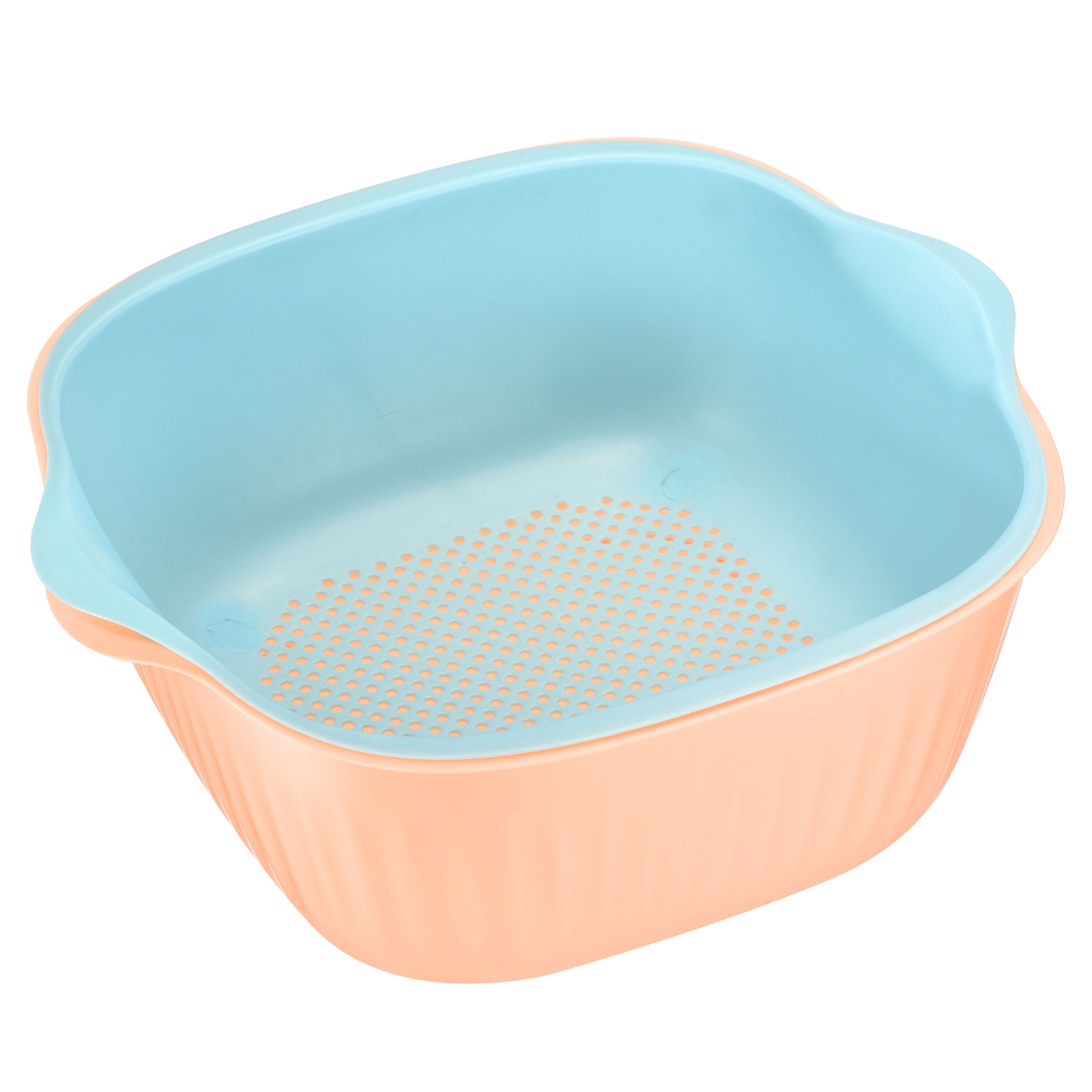 Uxcell Kitchen Food Strainer Colander Bowl Sets, Plastic Washing Bowl ...