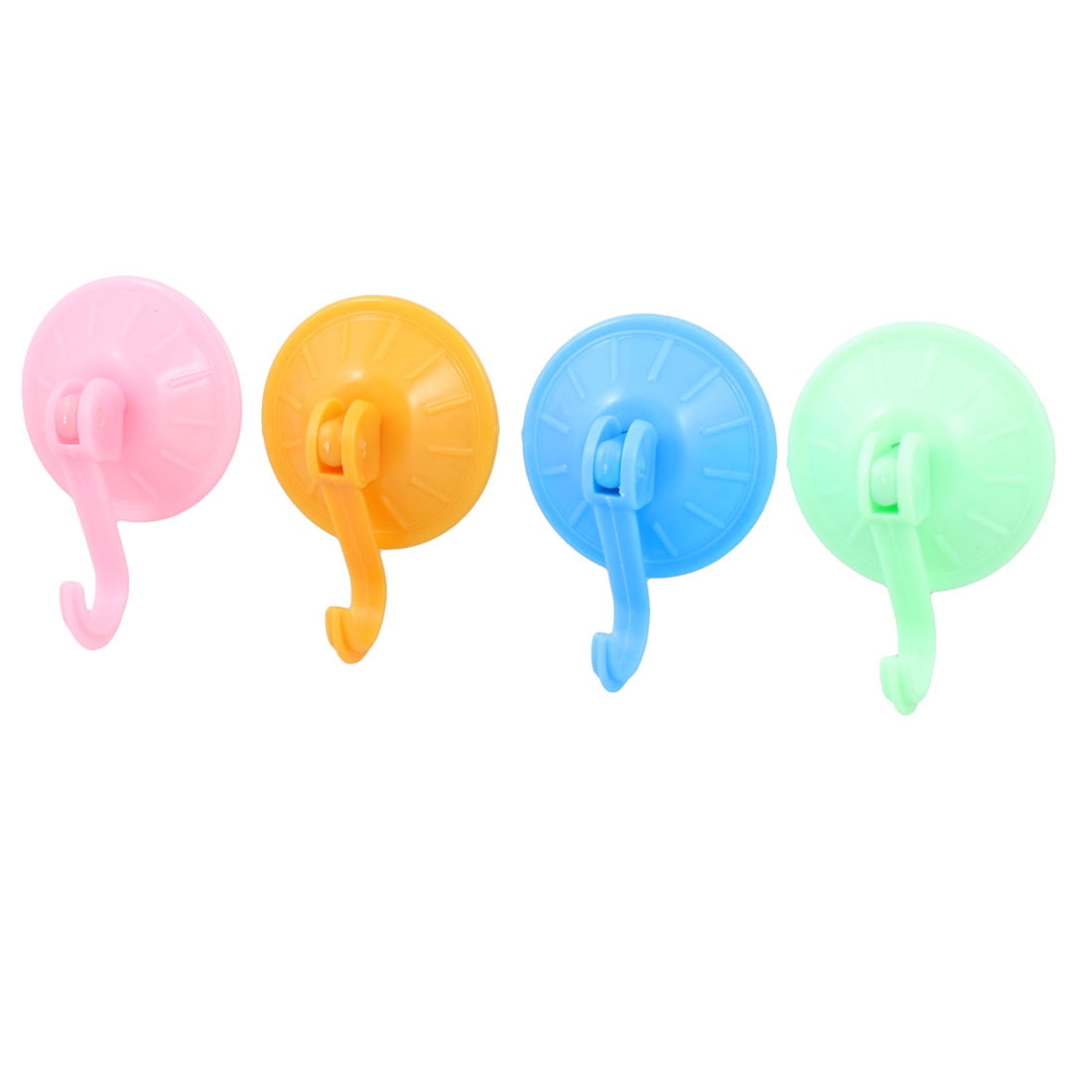 Uxcell Kitchen Four Color Plastic Shell Suction Cup Wall Hook Hanger 4 ...