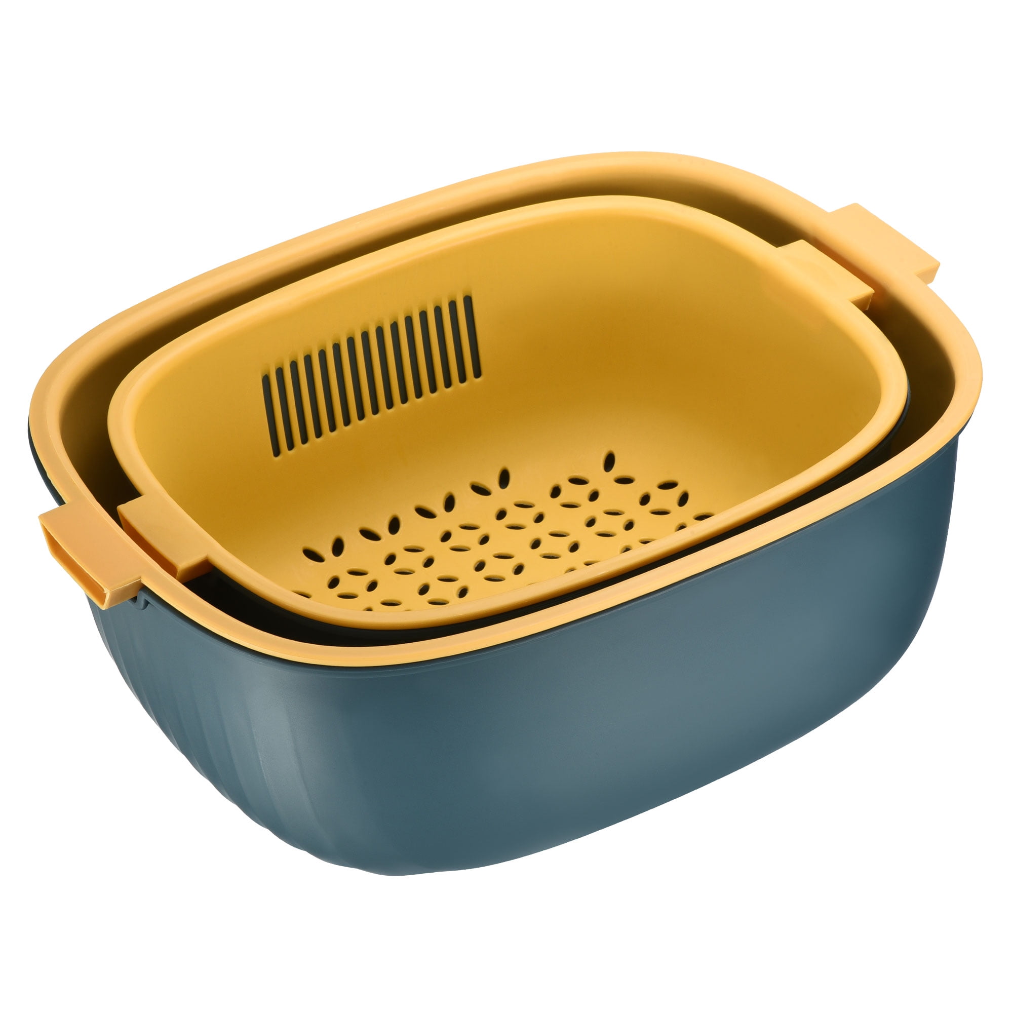 Uxcell Kitchen Strainer Colander Bowl Set 2PCS, Plastic Fruits ...