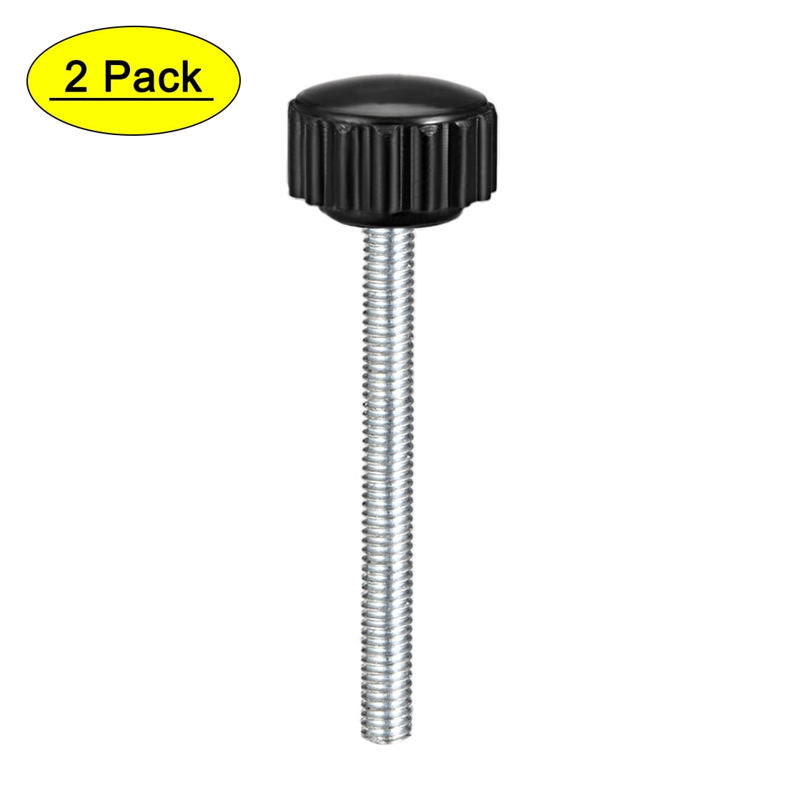 Uxcell Knurled Clamping Knobs Threaded Stud Round Head Thumb Screws M4 ...